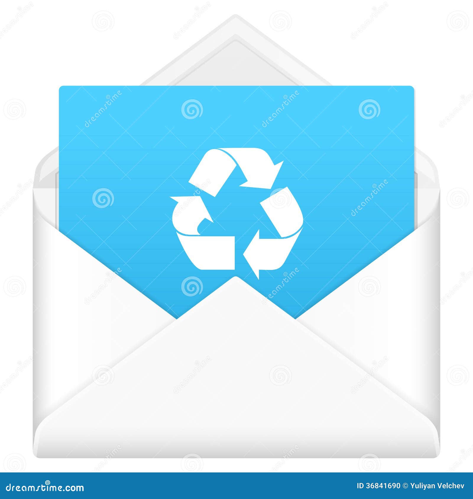 Envelope With Recycle Symbol Vector Illustration | CartoonDealer.com ...