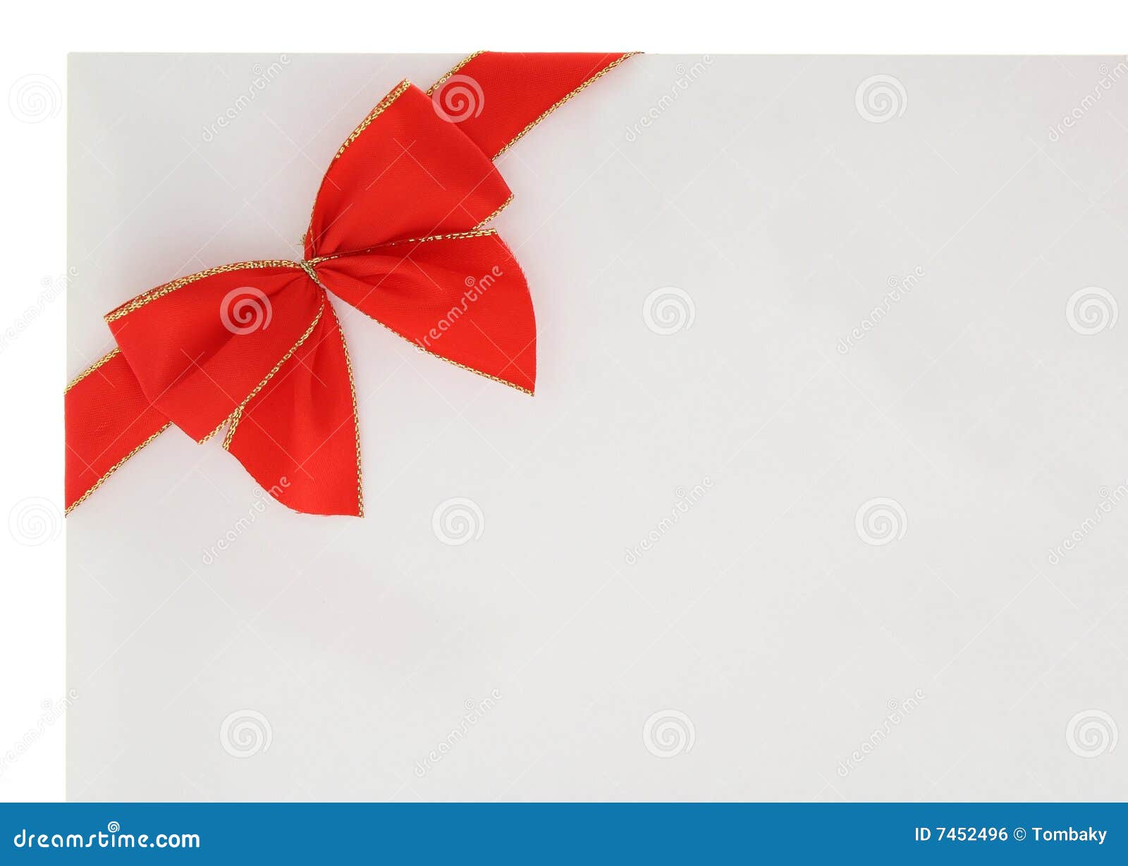 Envelope with red bow stock photo. Image of design, celebration - 7452496