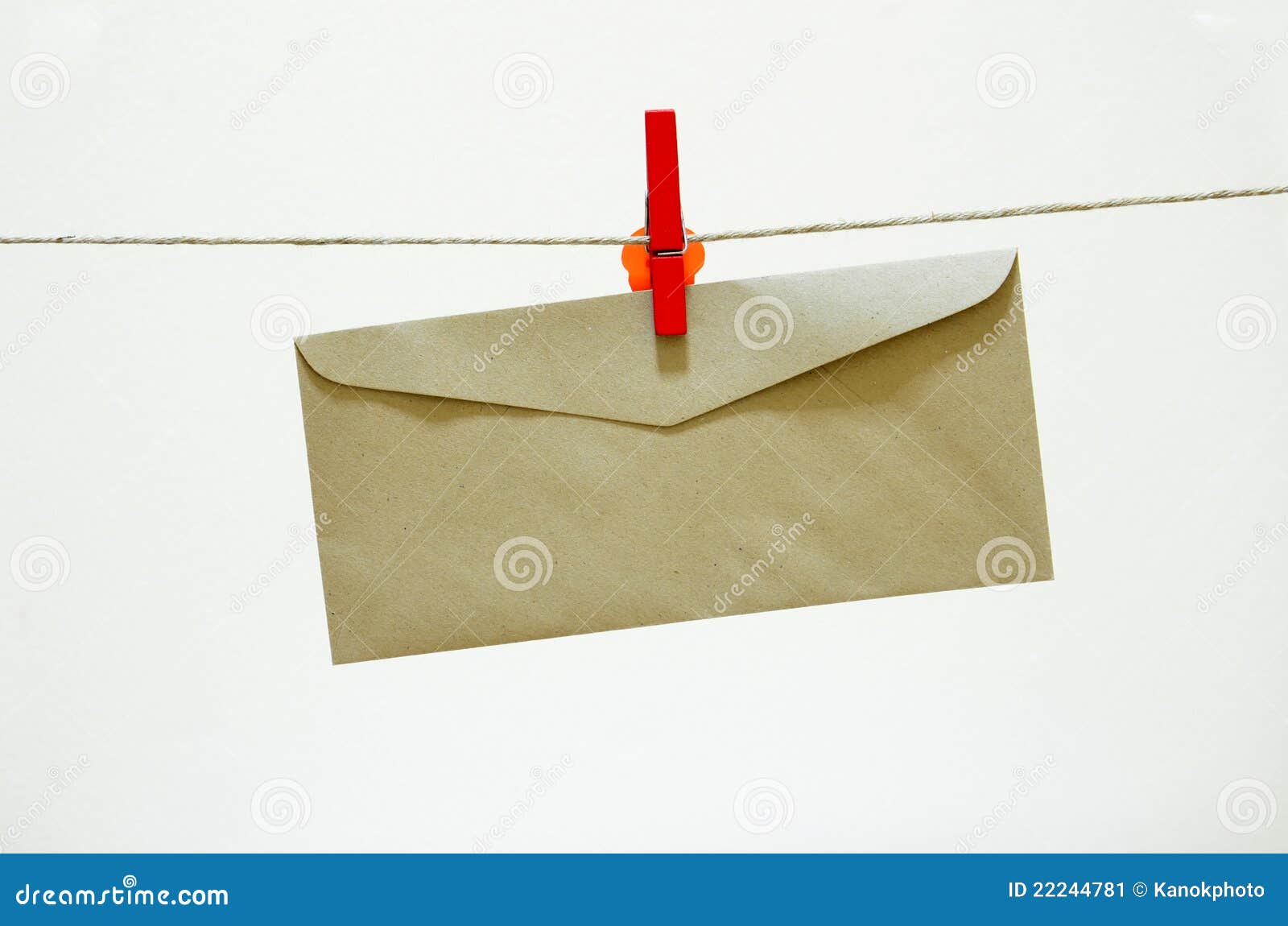 Envelope and Red Clothespin Stock Image - Image of post, hold: 22244781