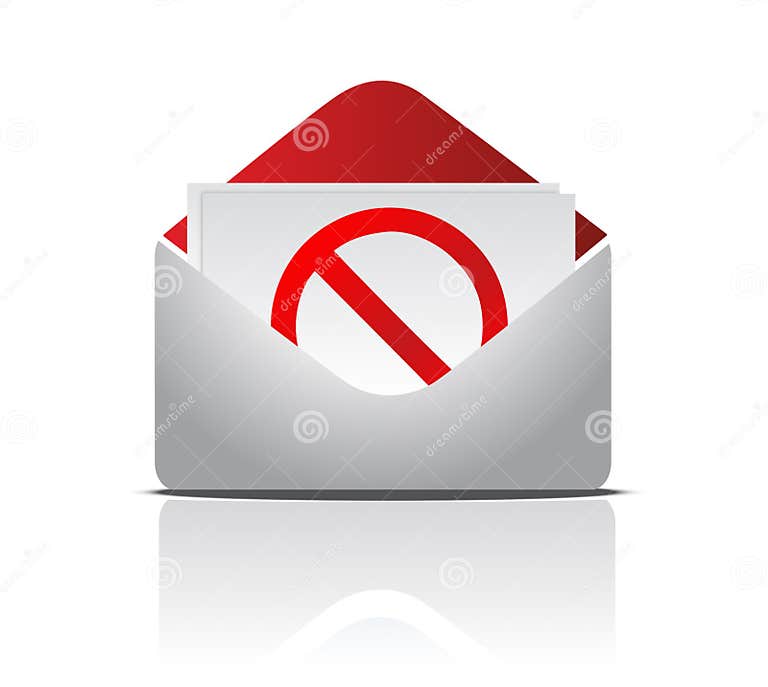Envelope and red STOP sign stock vector. Illustration of deliver - 21506122