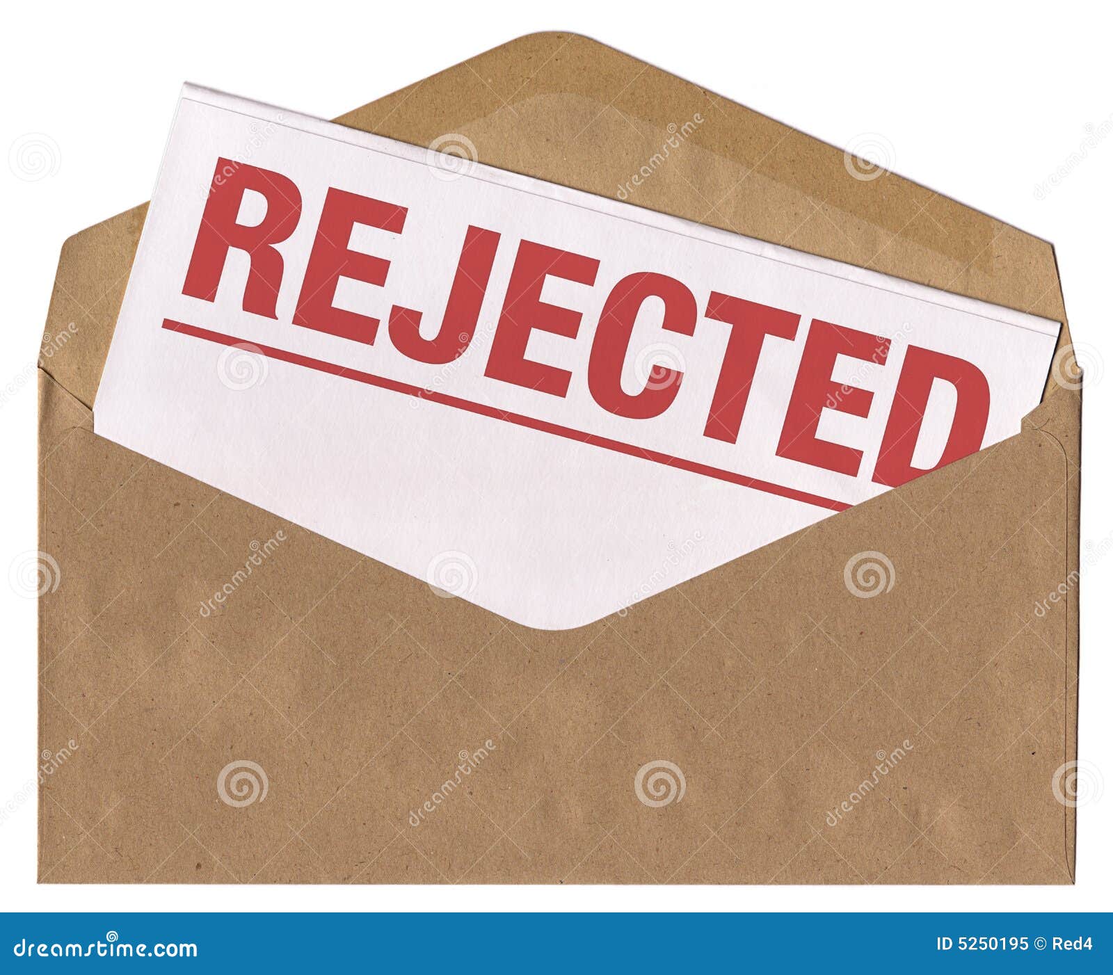 Envelope - Rejected Notice Letter Stock Image - Image of bill ...