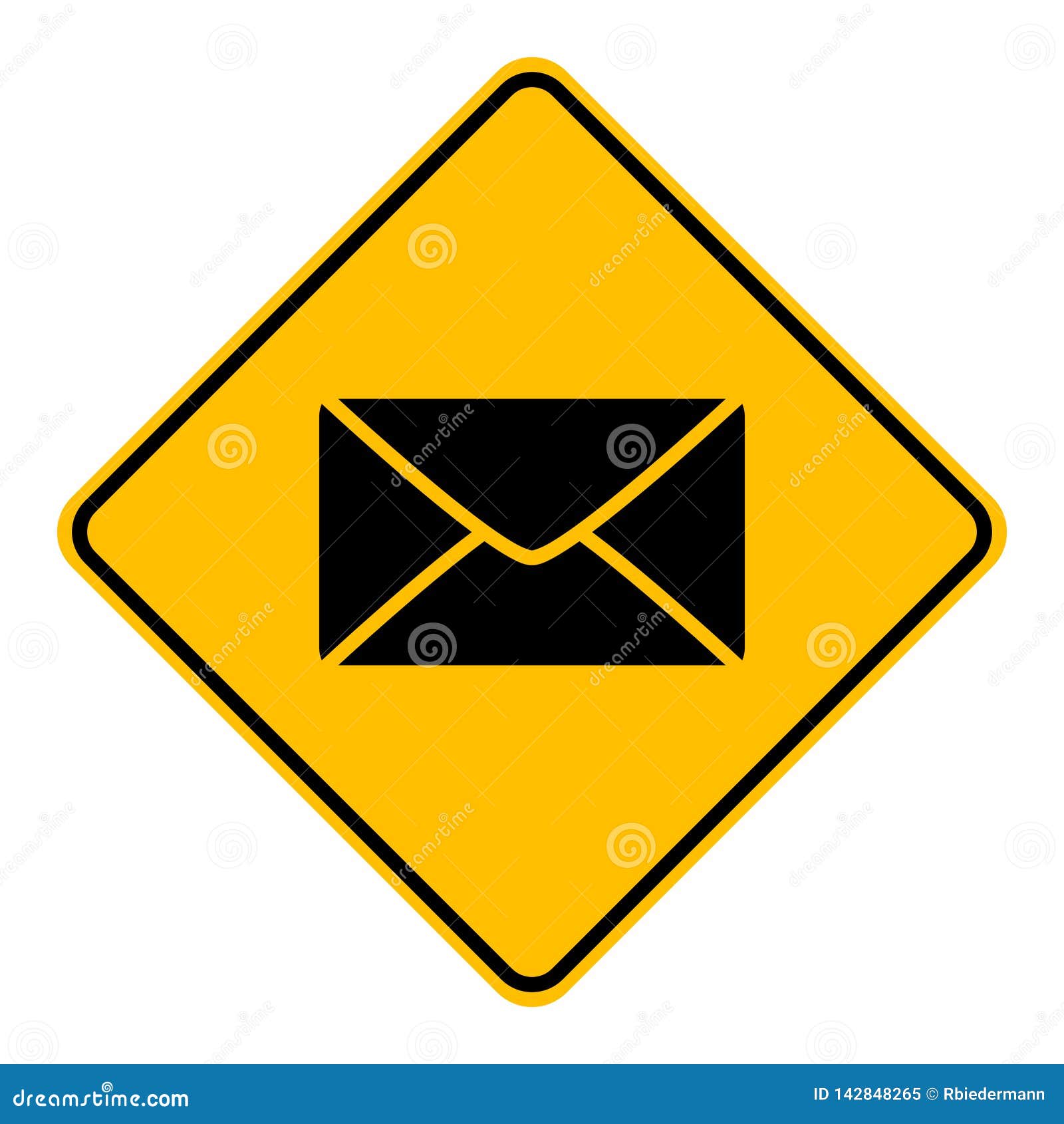 Envelope and road sign stock vector. Illustration of letter - 142848265