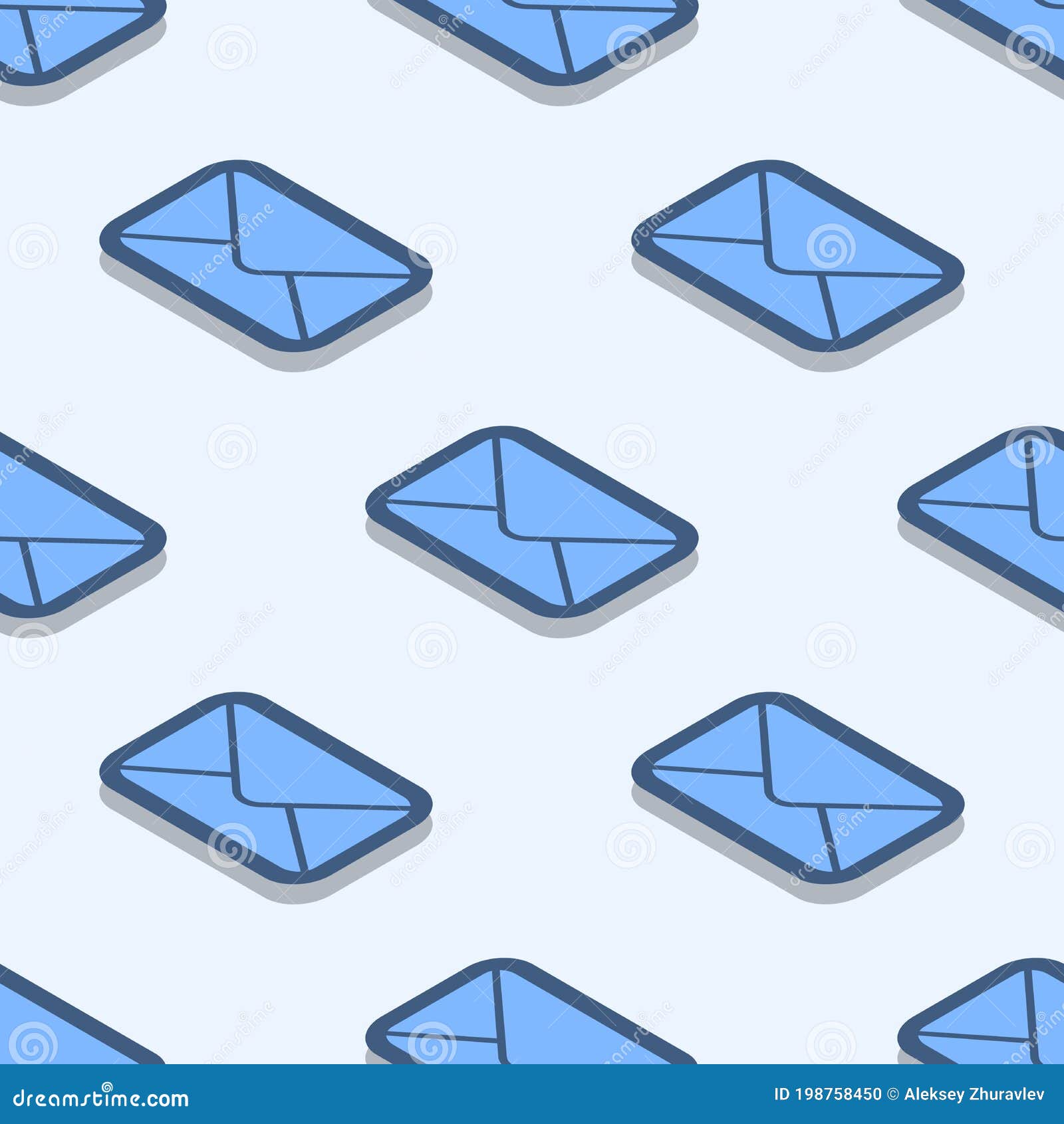 Envelope Seamless Pattern. Vector Mail Texture Made with Sealed ...