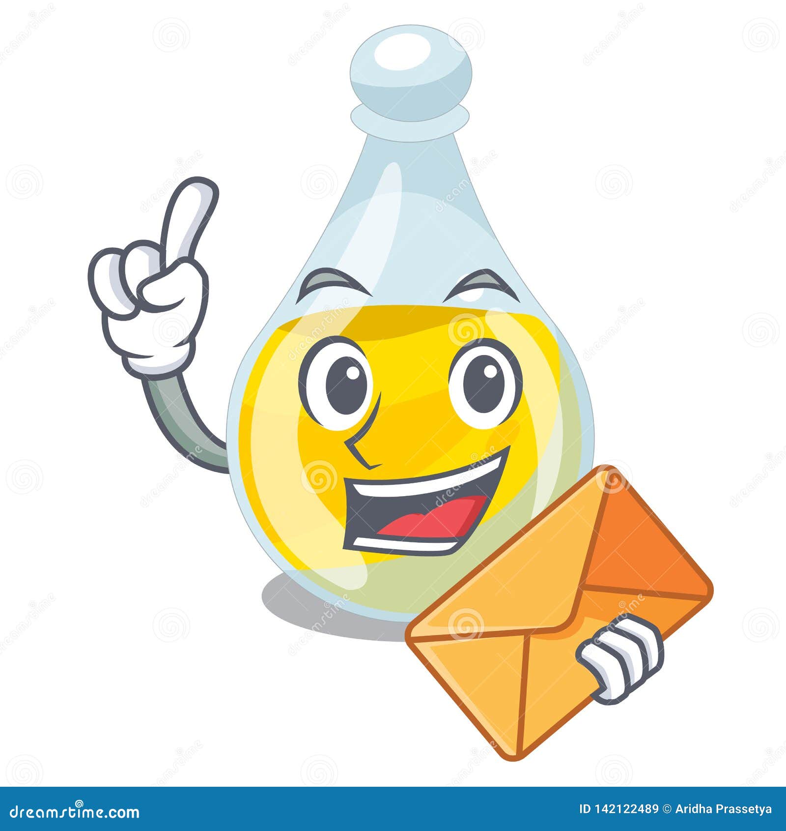 With Envelope Sesame Oil Isolated with the Cartoon Stock Vector ...