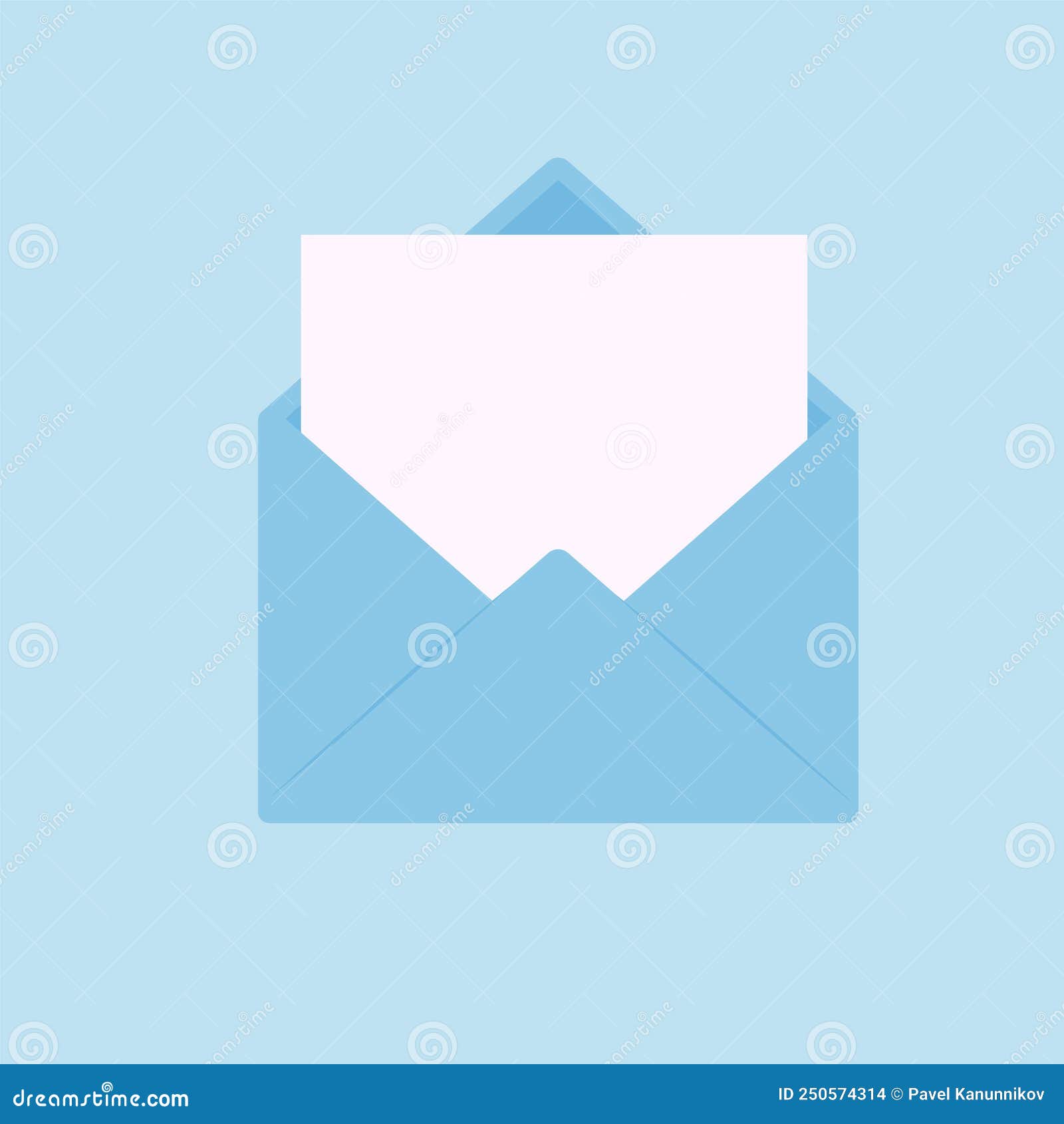Envelope with Sheet of Empty Paper. Mail Concept Stock Vector ...