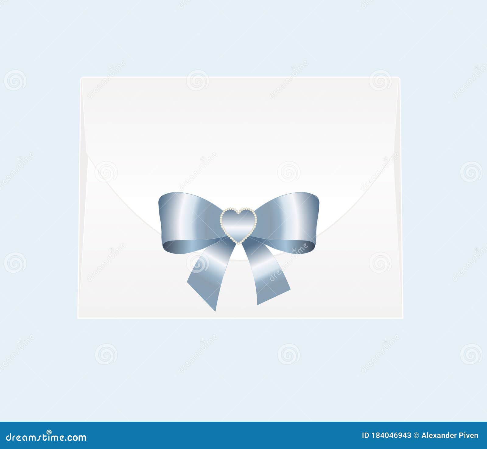Envelope with Shiny Satin Bow. Has Space for Text Stock Vector ...