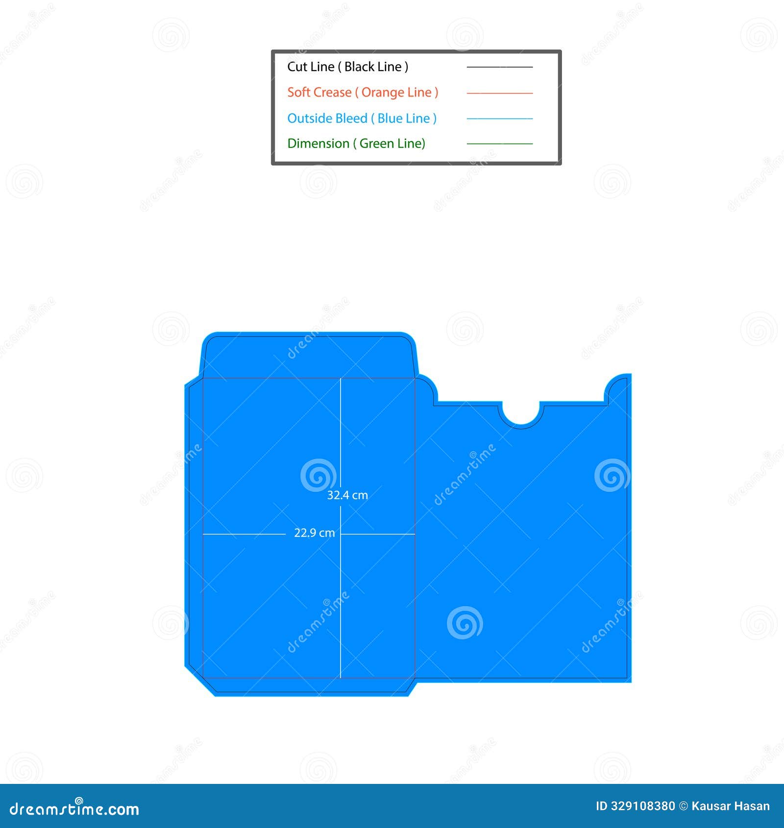 The Envelope DL Size Template. International Standard Size. Cartoon ...
