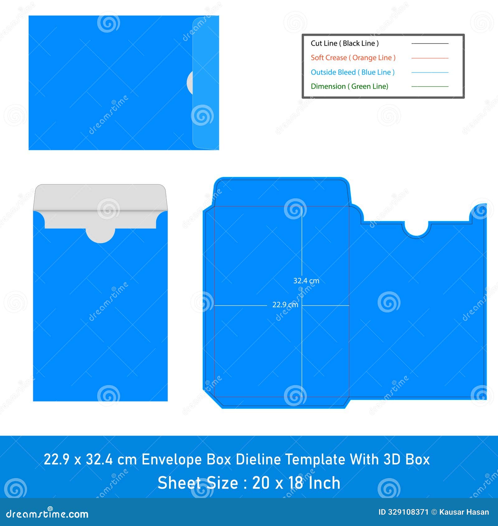 The Envelope DL Size Template. International Standard Size. Envelope ...