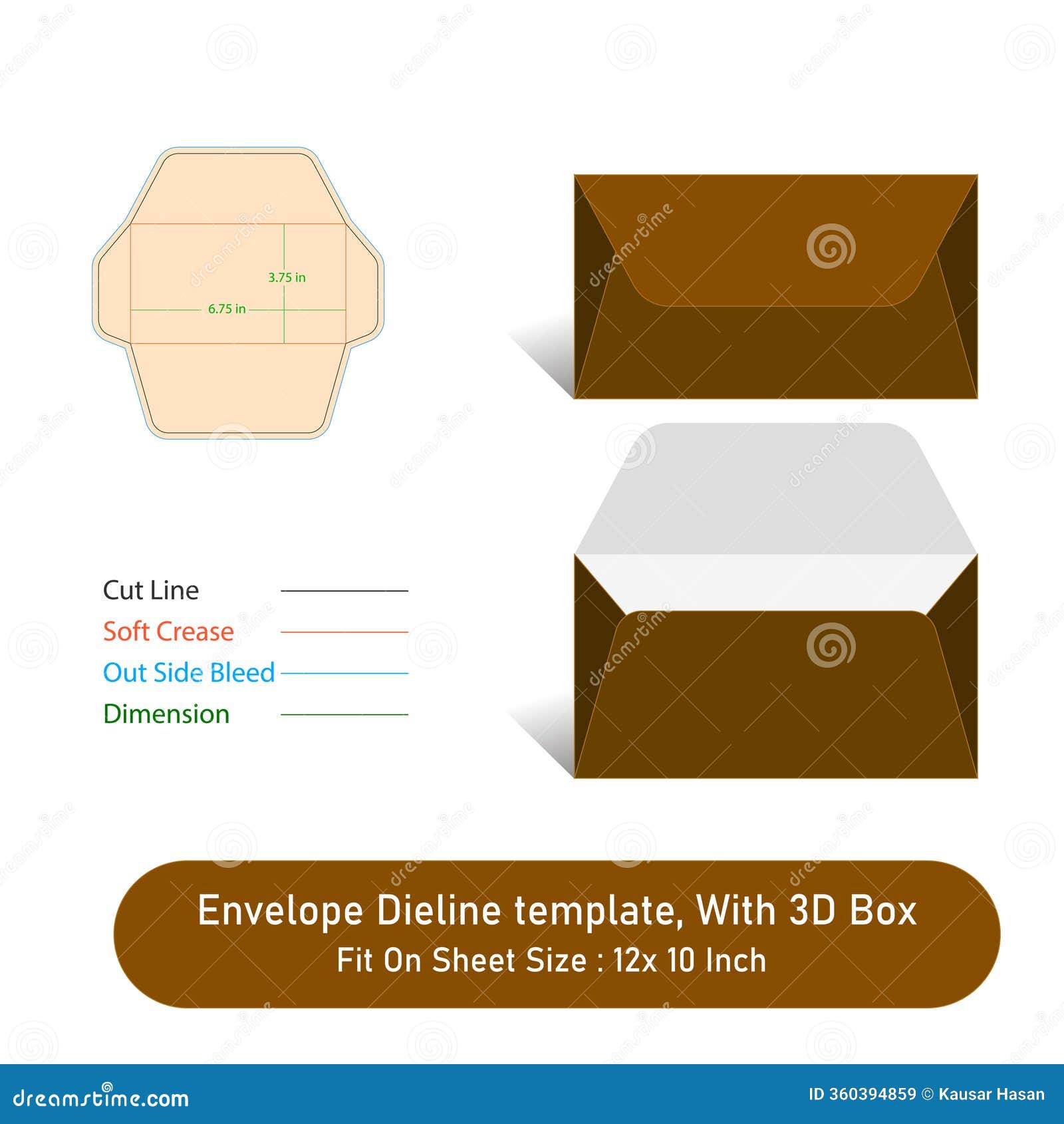 The Envelope DL Size Template. International Standard Size. Envelope ...