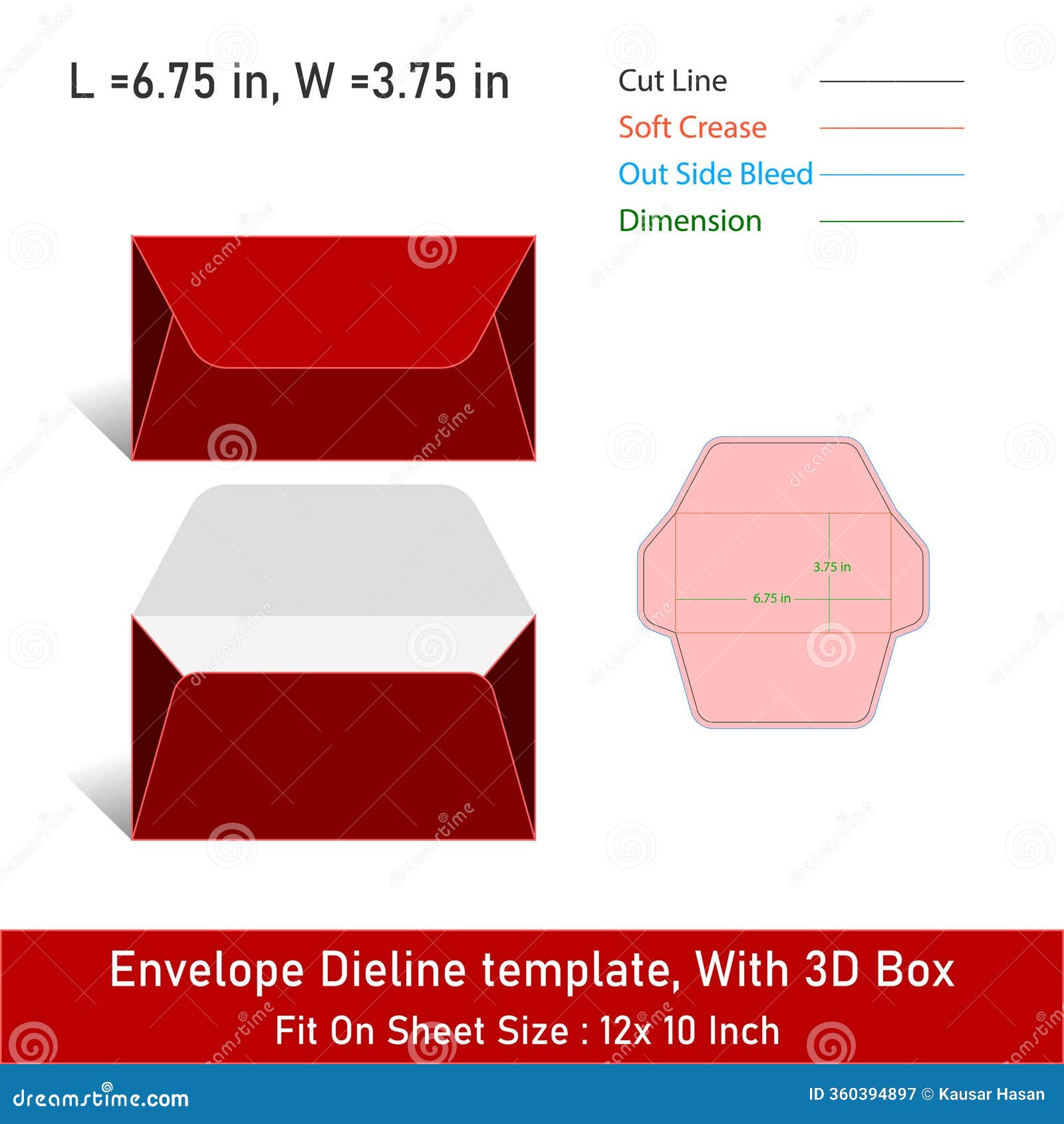 The Envelope DL Size Template. International Standard Size. Envelope ...