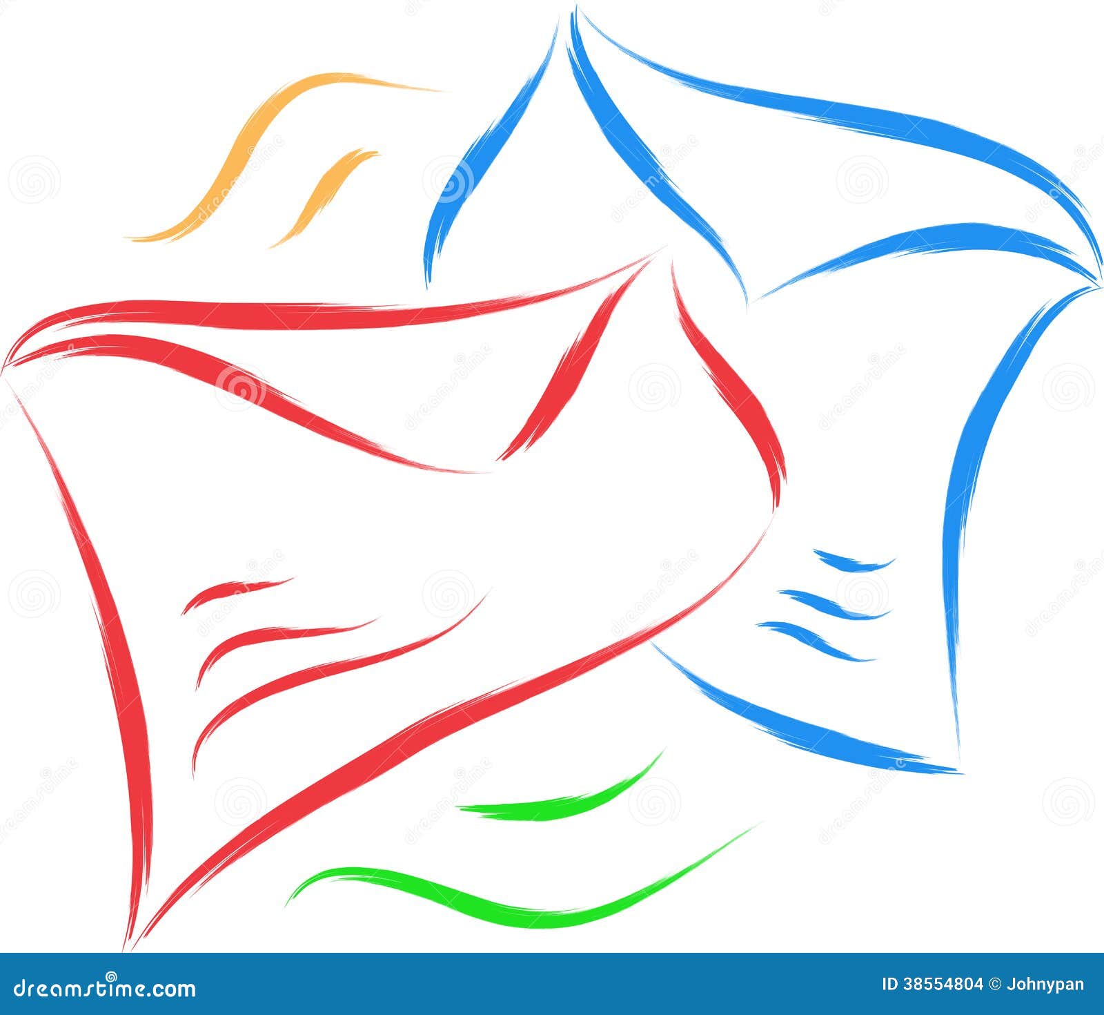 Envelope sketch stock illustration. Illustration of brush - 38554804