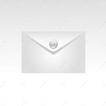 Envelope with smiley stock vector. Illustration of modern - 53818997