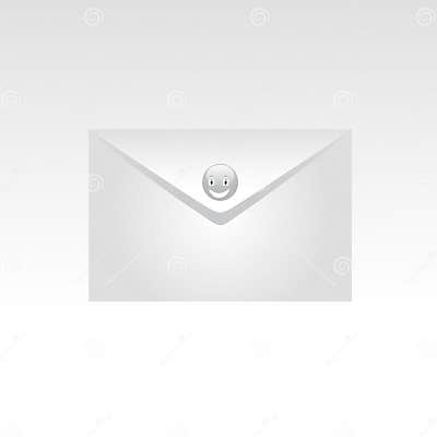 Envelope with smiley stock vector. Illustration of modern - 53818997