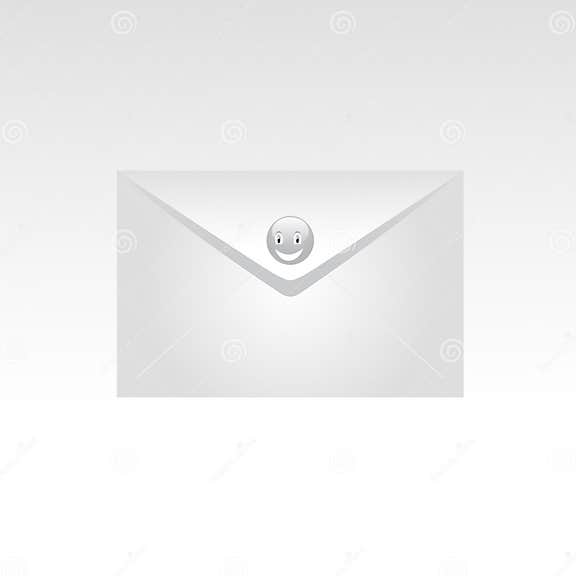 Envelope with smiley stock vector. Illustration of modern - 53818997