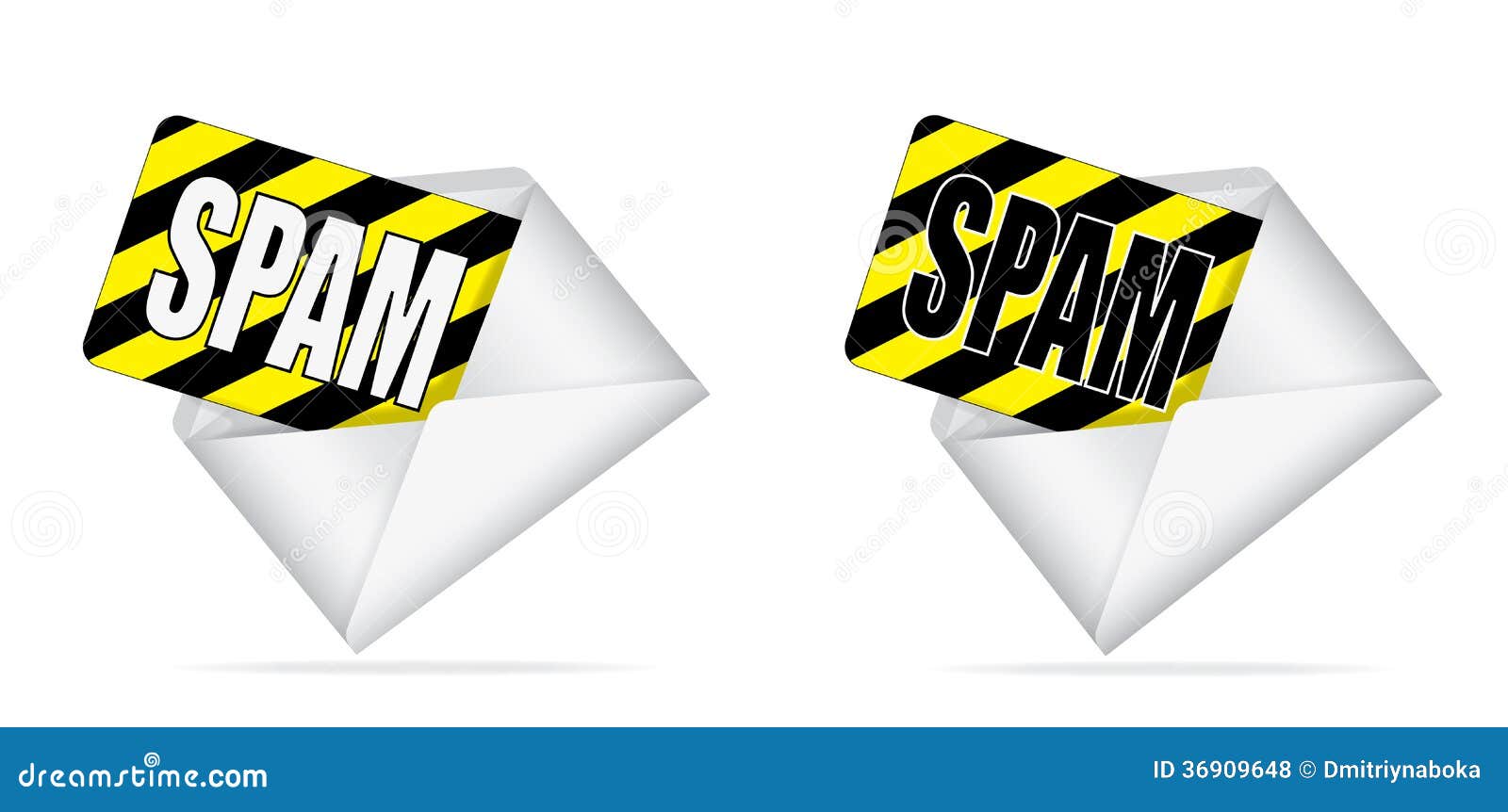 Envelope with spam inside stock vector. Illustration of sign - 36909648