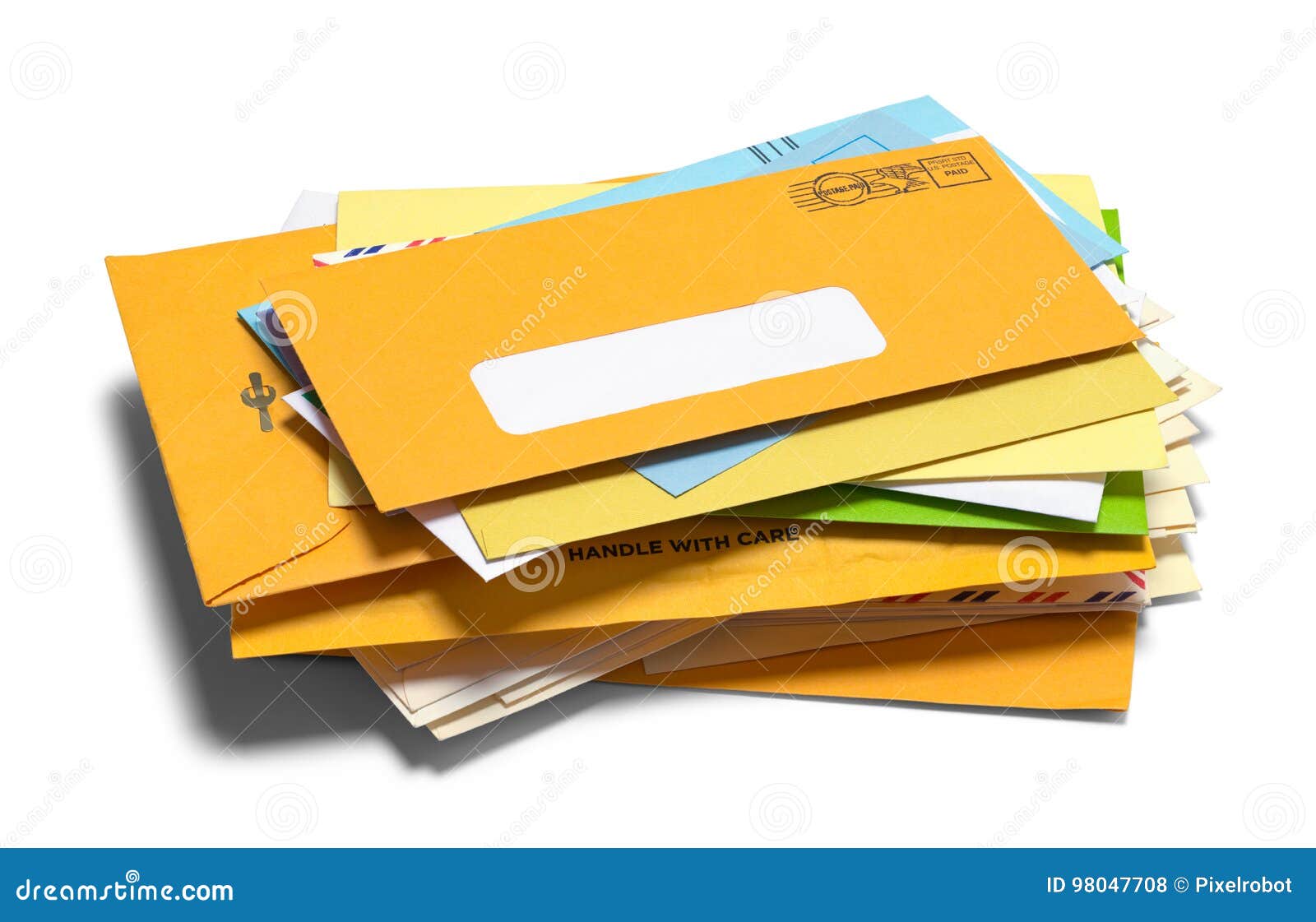 Envelope Stack stock photo. Image of letter, background - 98047708