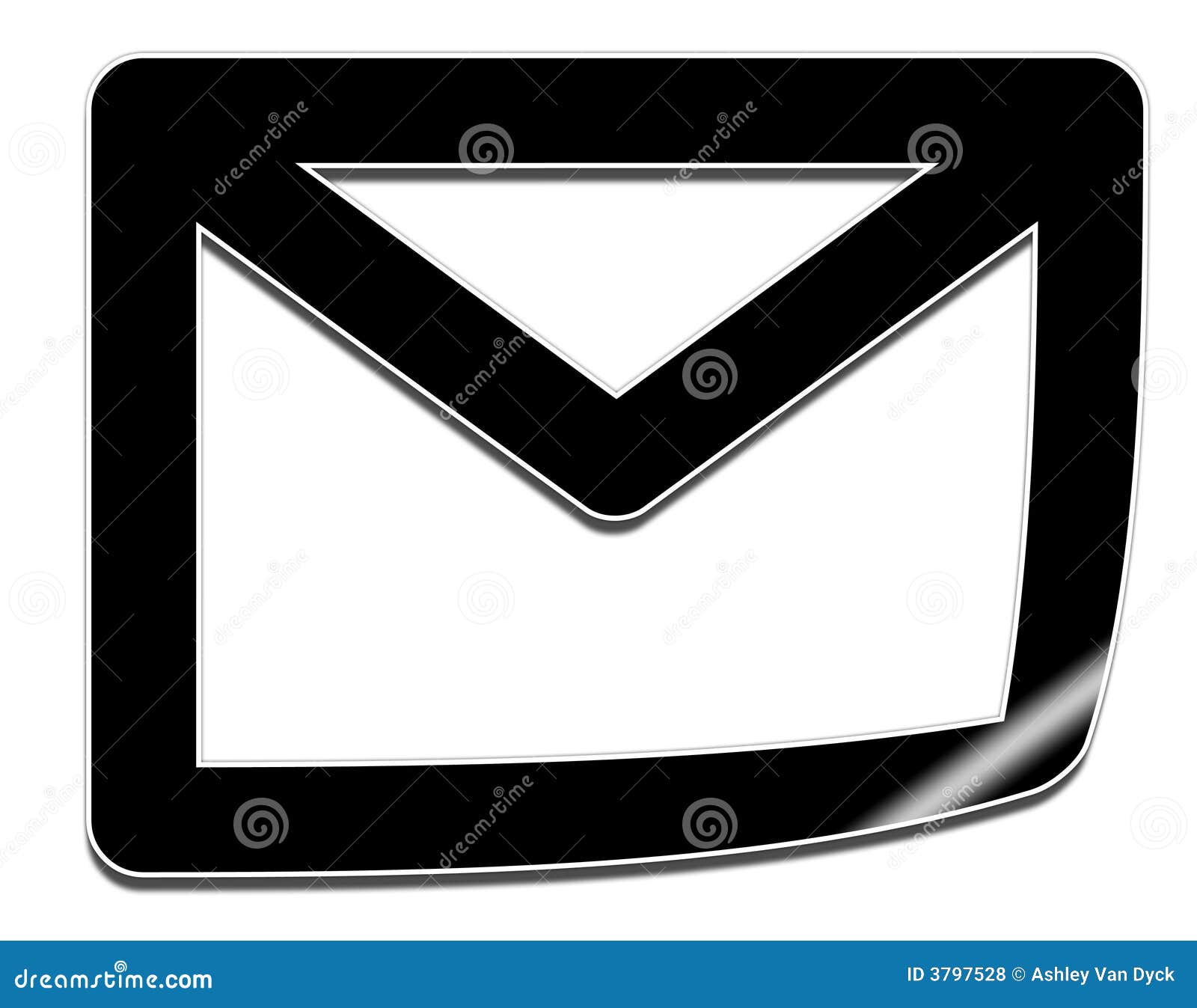 Envelope sticker icon stock illustration. Illustration of sticker - 3797528
