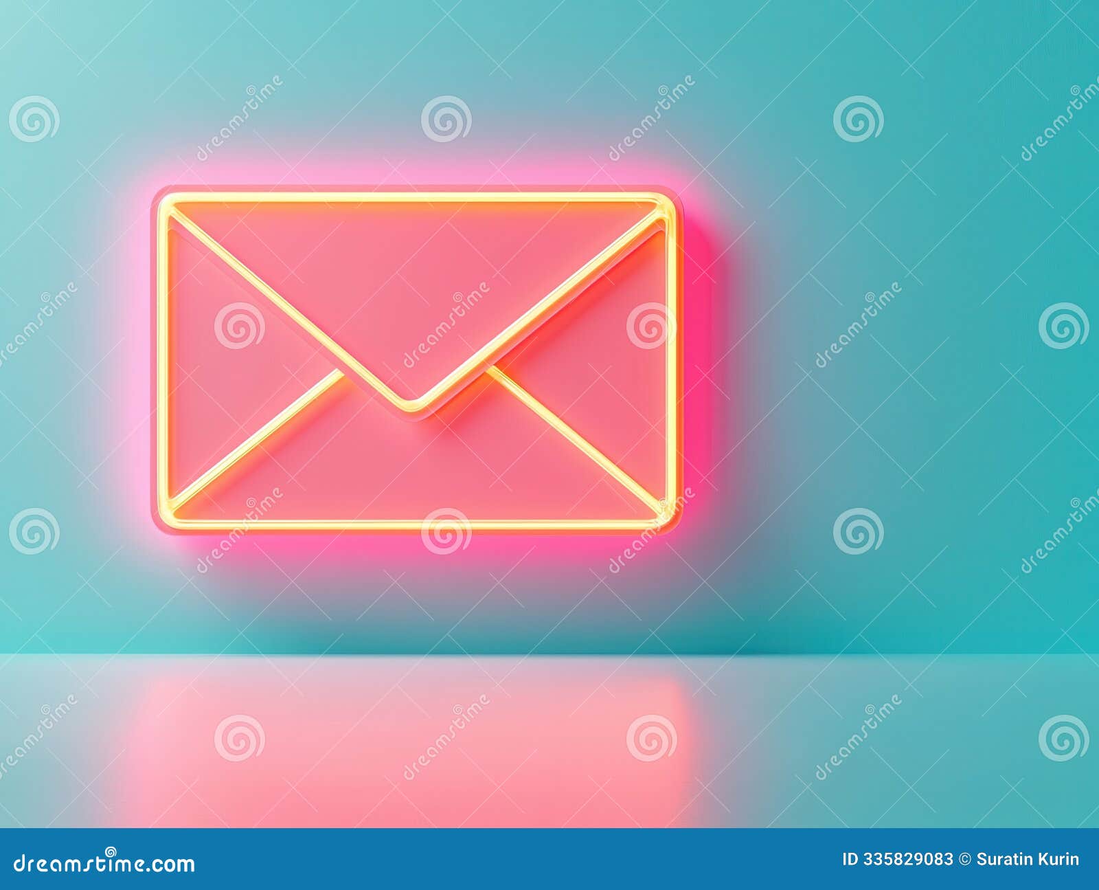 Envelope Symbol with Glowing Effect Minimalistic Design Vibrant ...