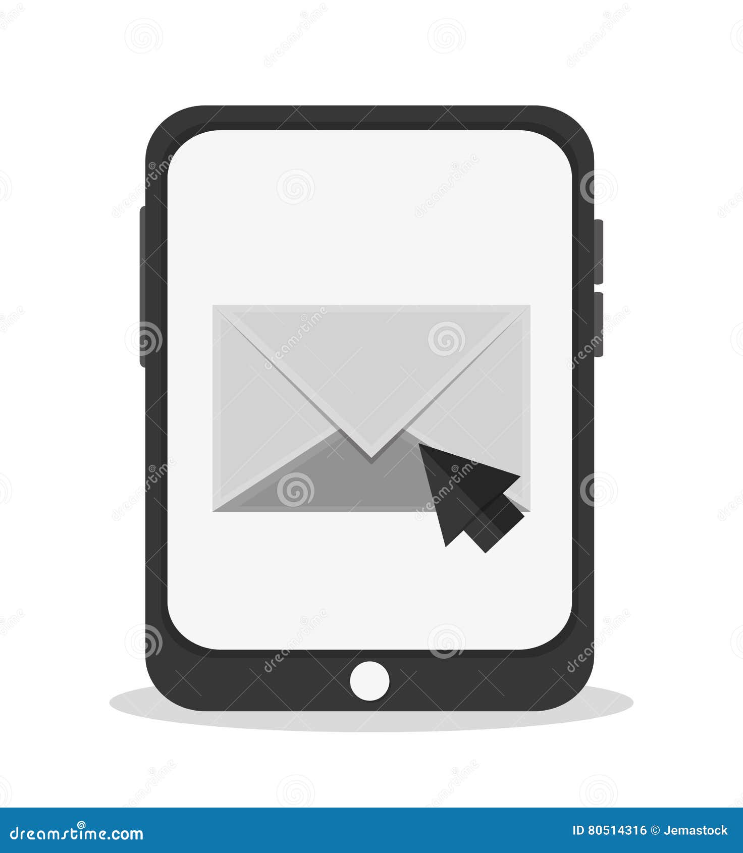 Envelope and Tablet of Office and Work Design Stock Vector ...