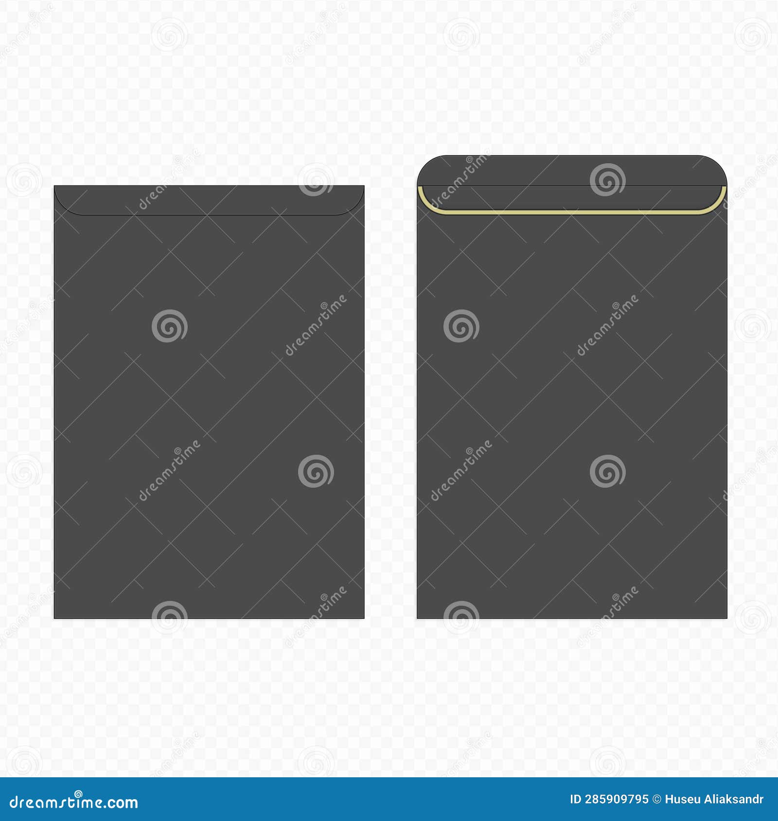 A4 envelope template. stock illustration. Illustration of note - 285909795