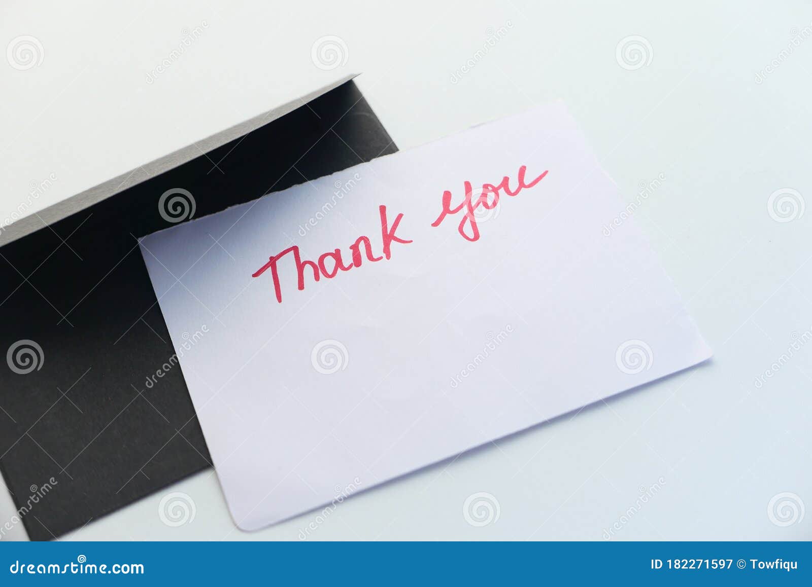 Envelope with Thank You Note Stock Image - Image of simple, minimal ...