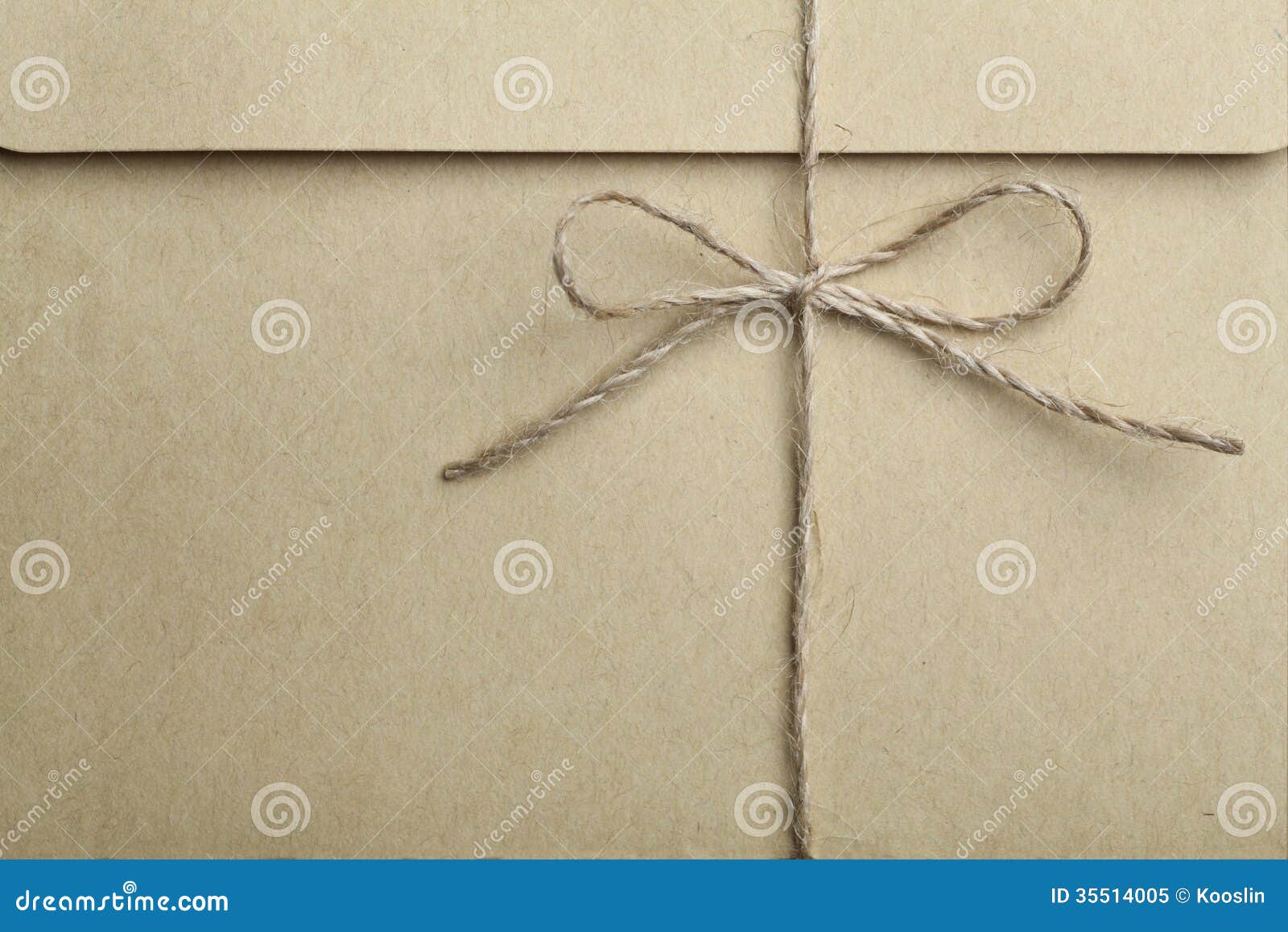 Envelope tied with string stock image. Image of mail - 35514005