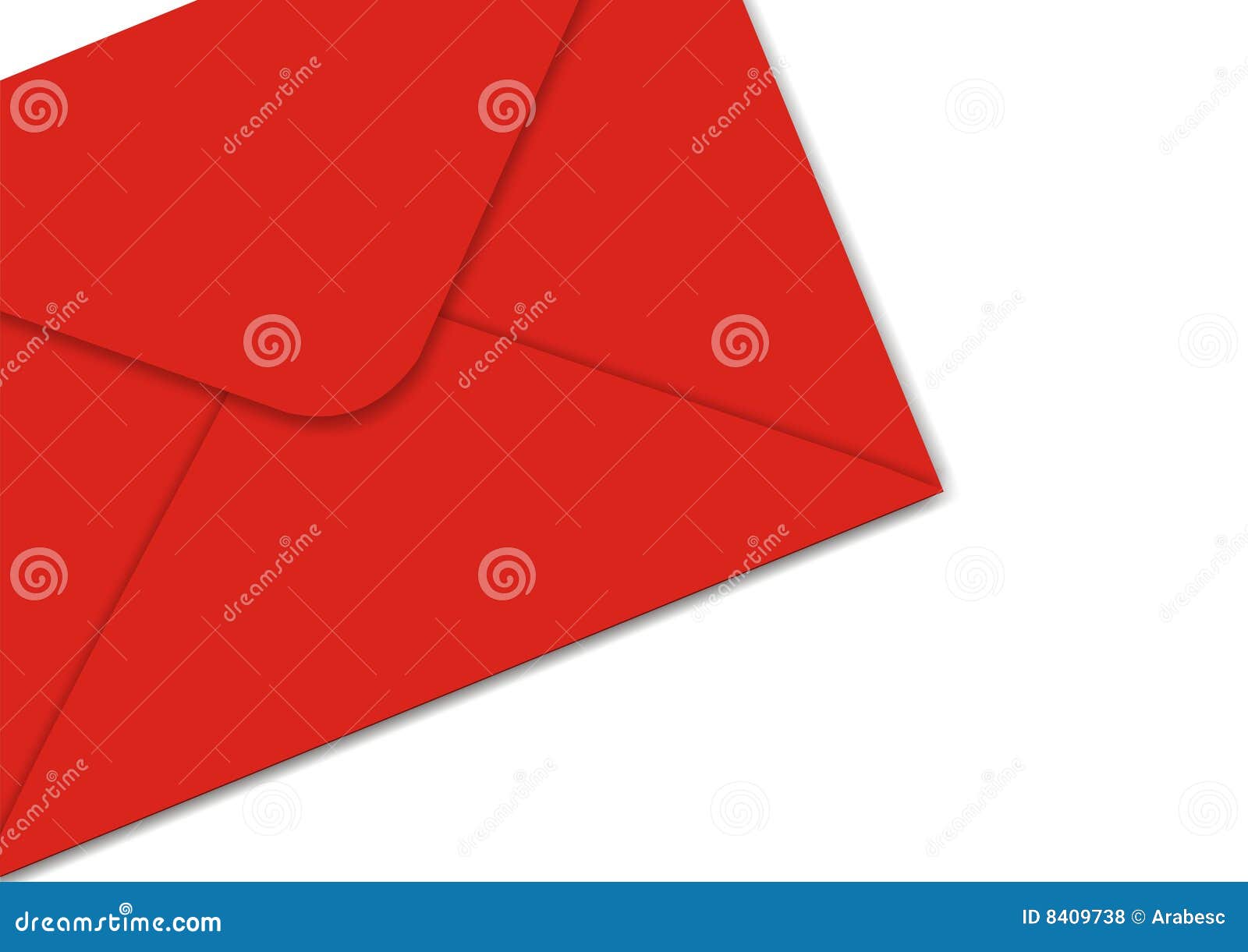 Envelope Vermelho No Branco Ilustração do Vetor - Ilustração de papel ...