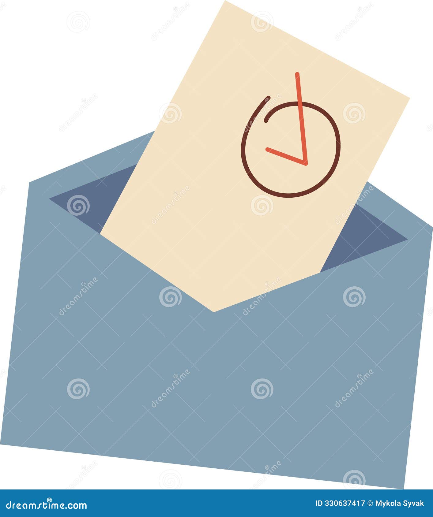 Envelope with Vote Bulletin Stock Illustration - Illustration of paper ...