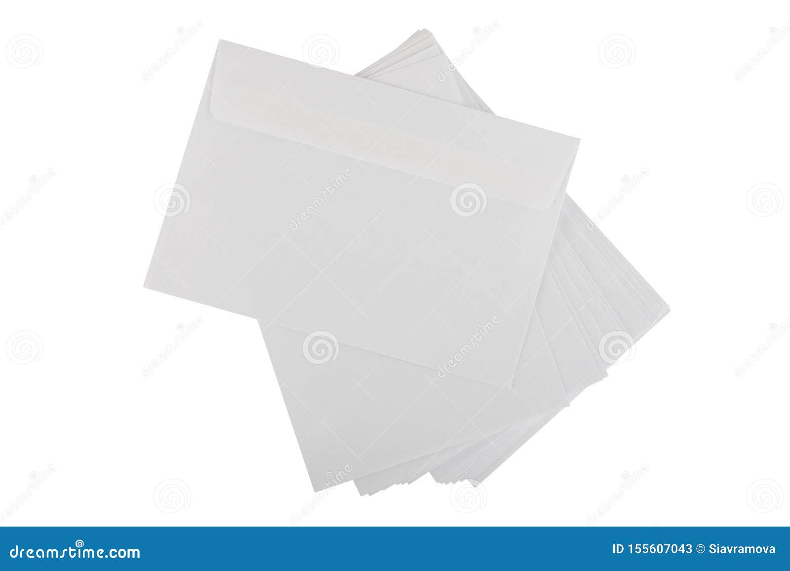 Envelope Isolated on White Background Stock Image - Image of blank ...
