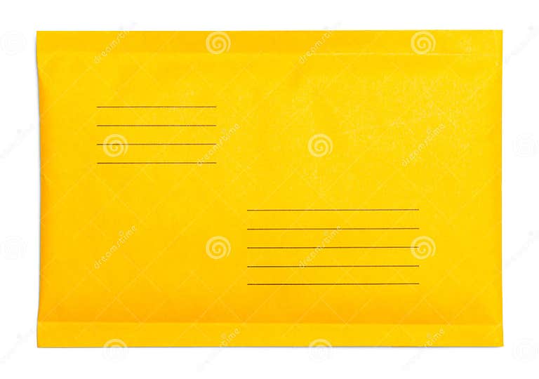 Envelope Yellow Padded stock photo. Image of copy, yellow - 98047664