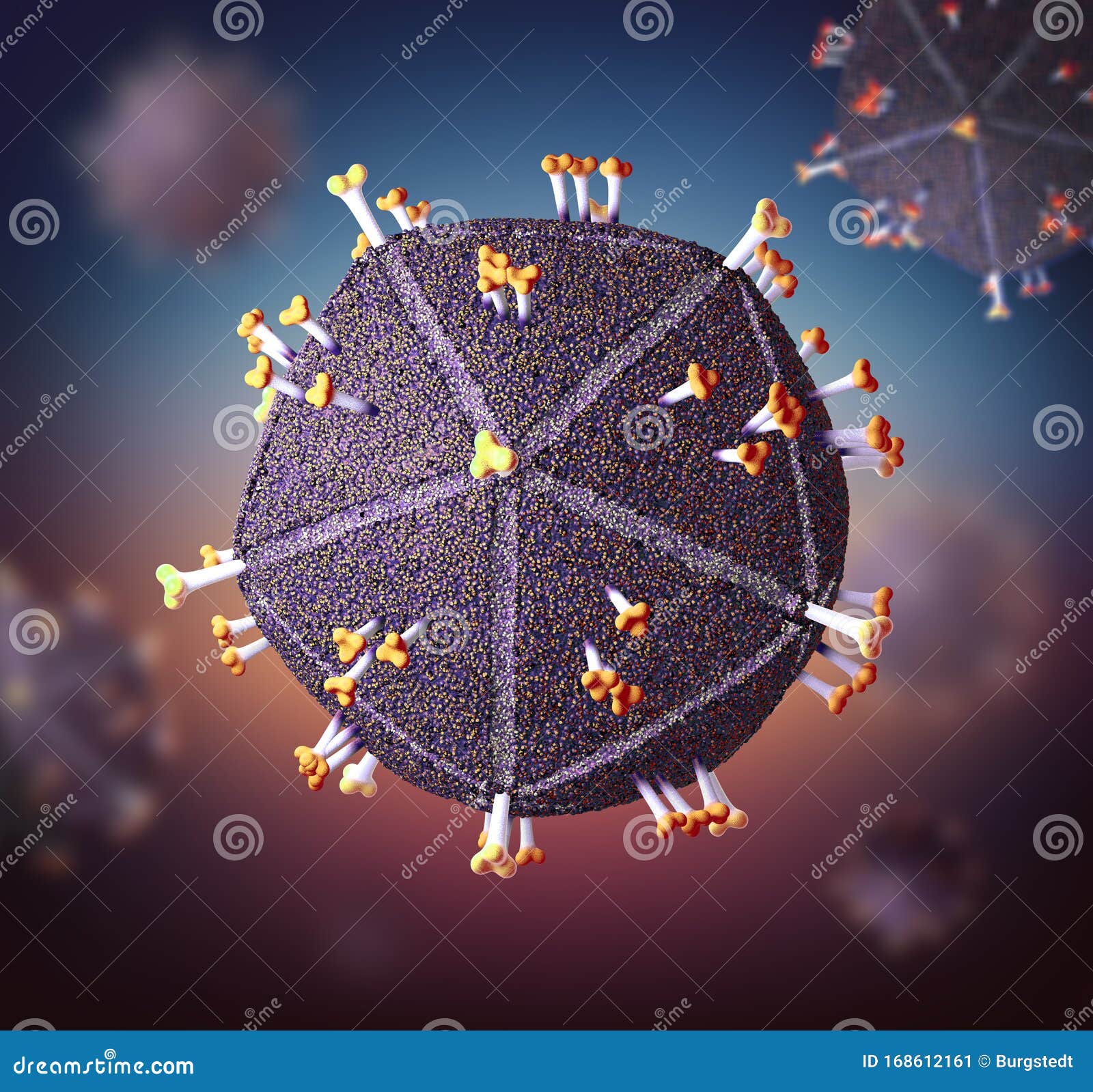 Enveloped Human Immunodeficiency Virus Causing Aids Stock Illustration ...