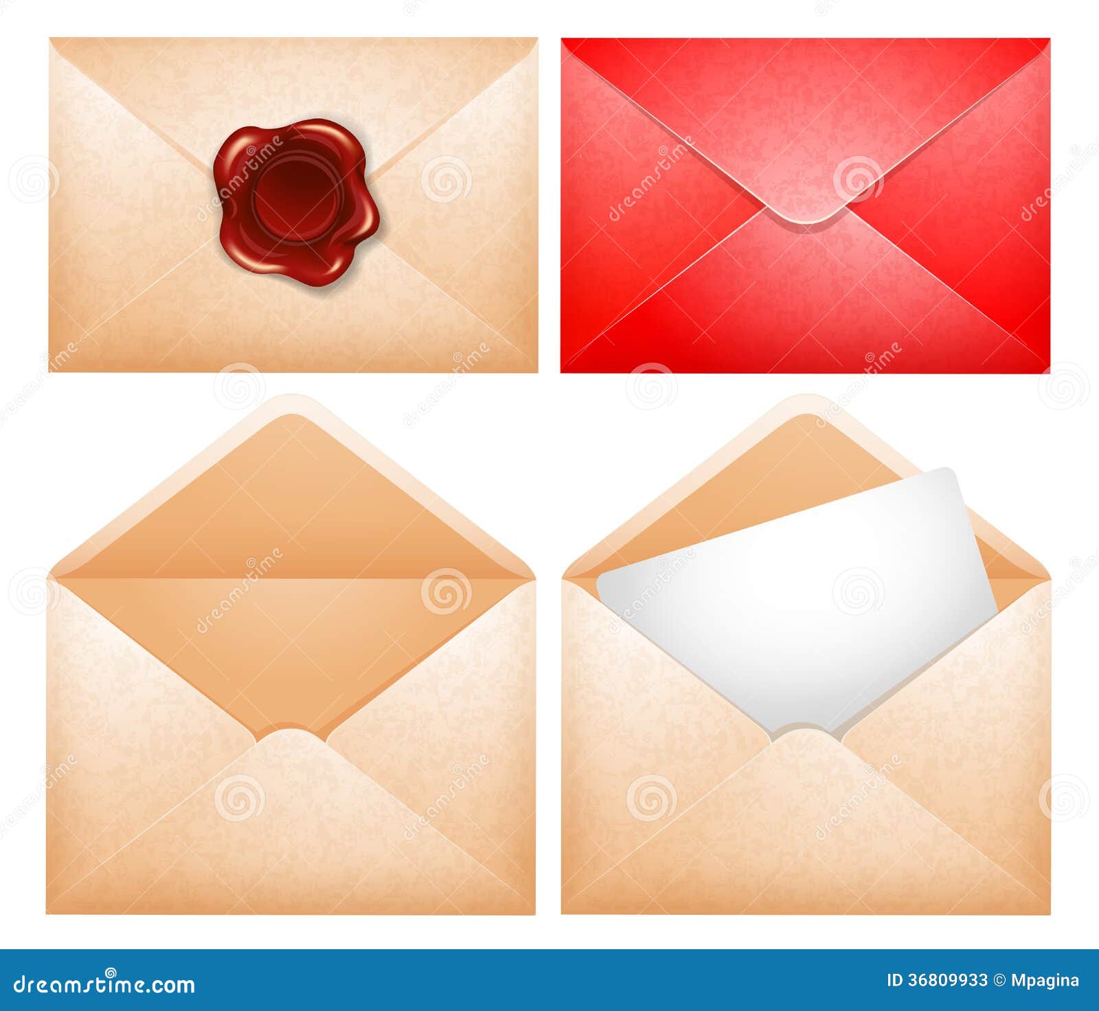 Envelopes ilustração do vetor. Ilustração de vazio, envelope - 36809933
