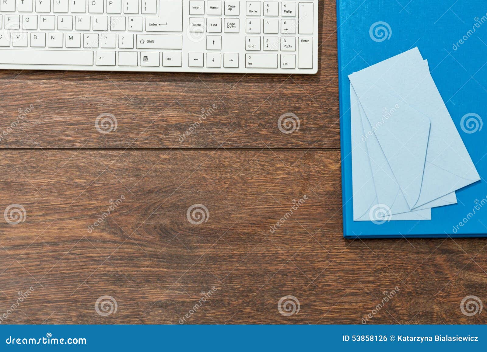 Envelopes on desk stock photo. Image of organized, sorted - 53858126