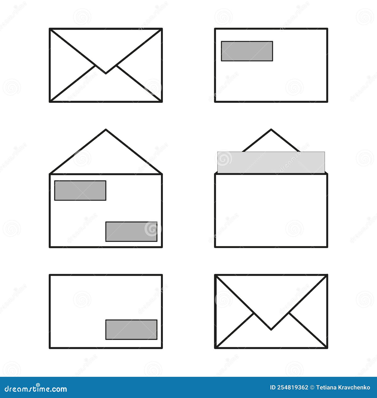 Envelopes Icons Set. Email Icon. Vector Illustration. Stock Image Stock ...