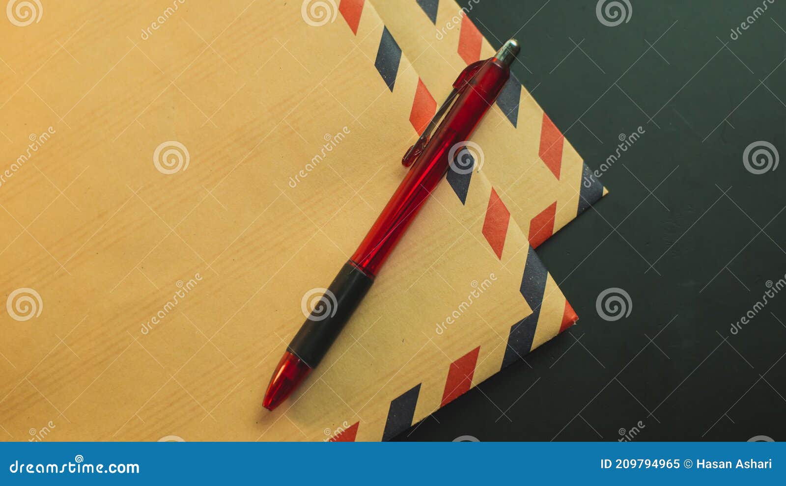 Envelopes of Job Application Documents and Red Ballpoint Plates Stock ...