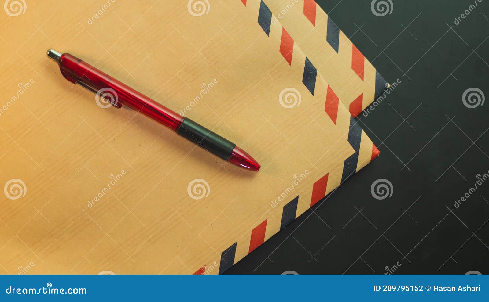 Envelopes of Job Application Documents and Red Ballpoint Plates Stock ...