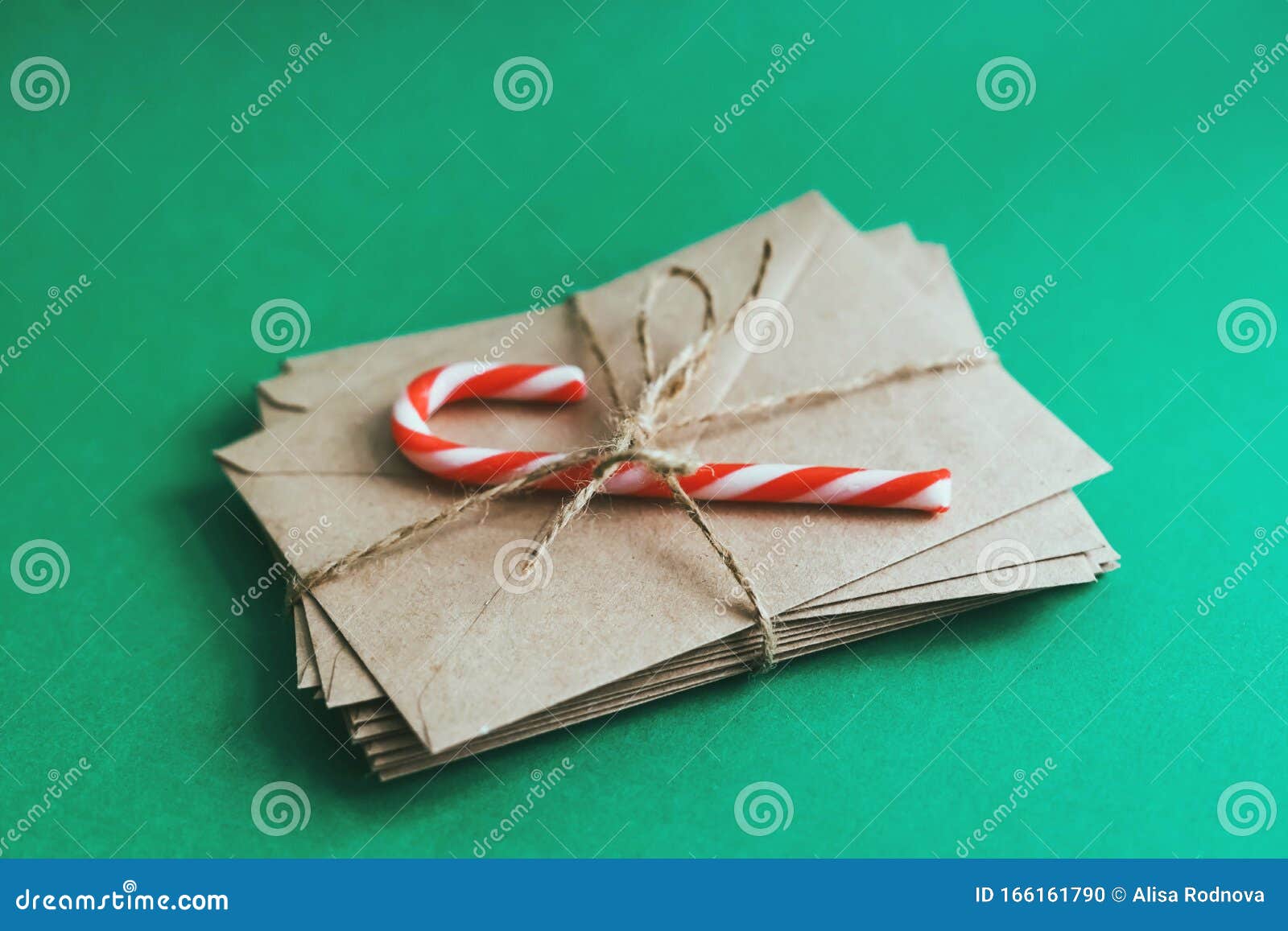 Envelopes Made of Kraft Paper and Candy Stock Photo - Image of 2020 ...