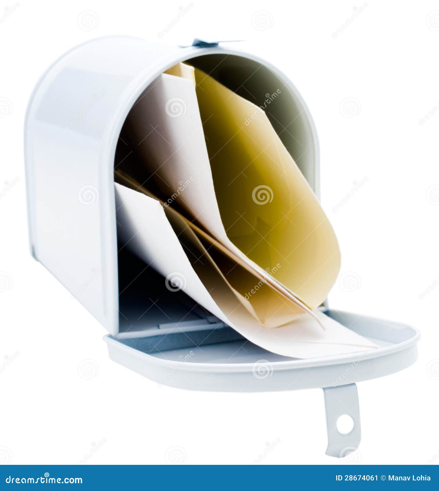Envelopes in a mailbox stock image. Image of correspondence - 28674061