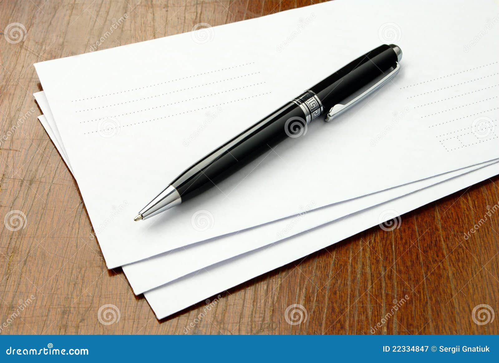 Envelopes and a pen stock image. Image of pencil, send - 22334847