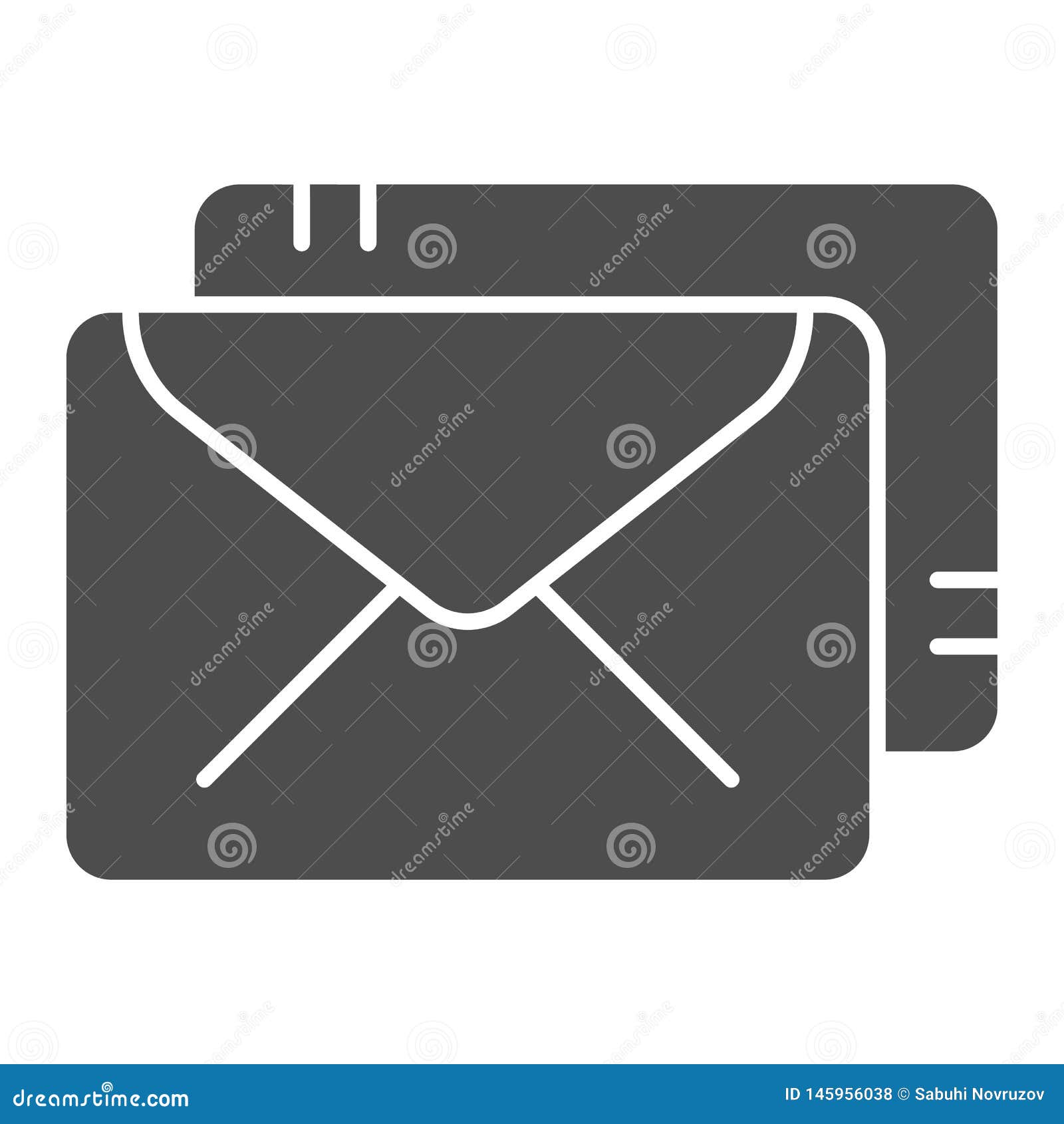 Envelopes Solid Icon. Mail Vector Illustration Isolated on White. Post Glyph Style Design ...