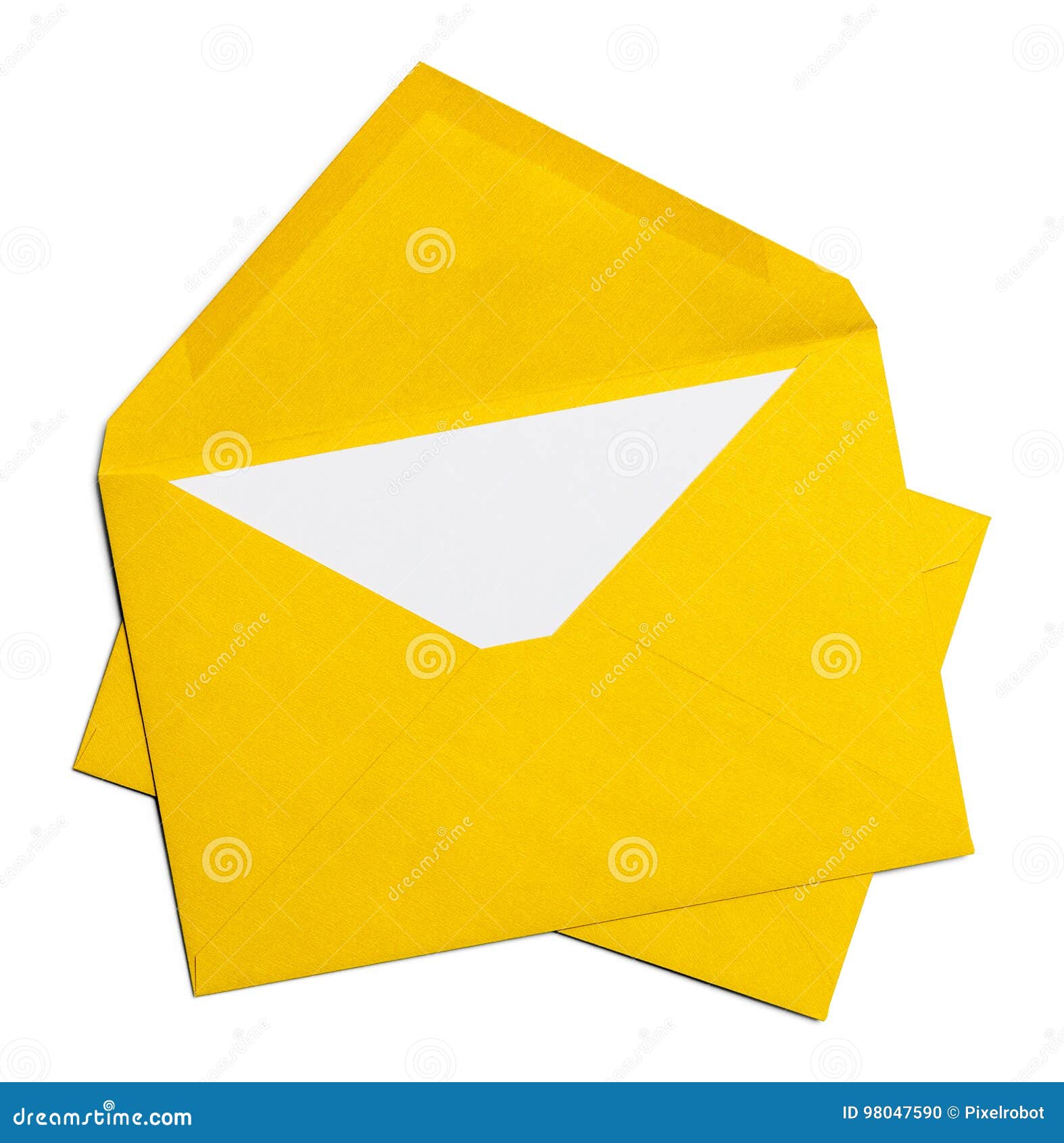 Envelopes Yellow Open stock photo. Image of packet, card - 98047590