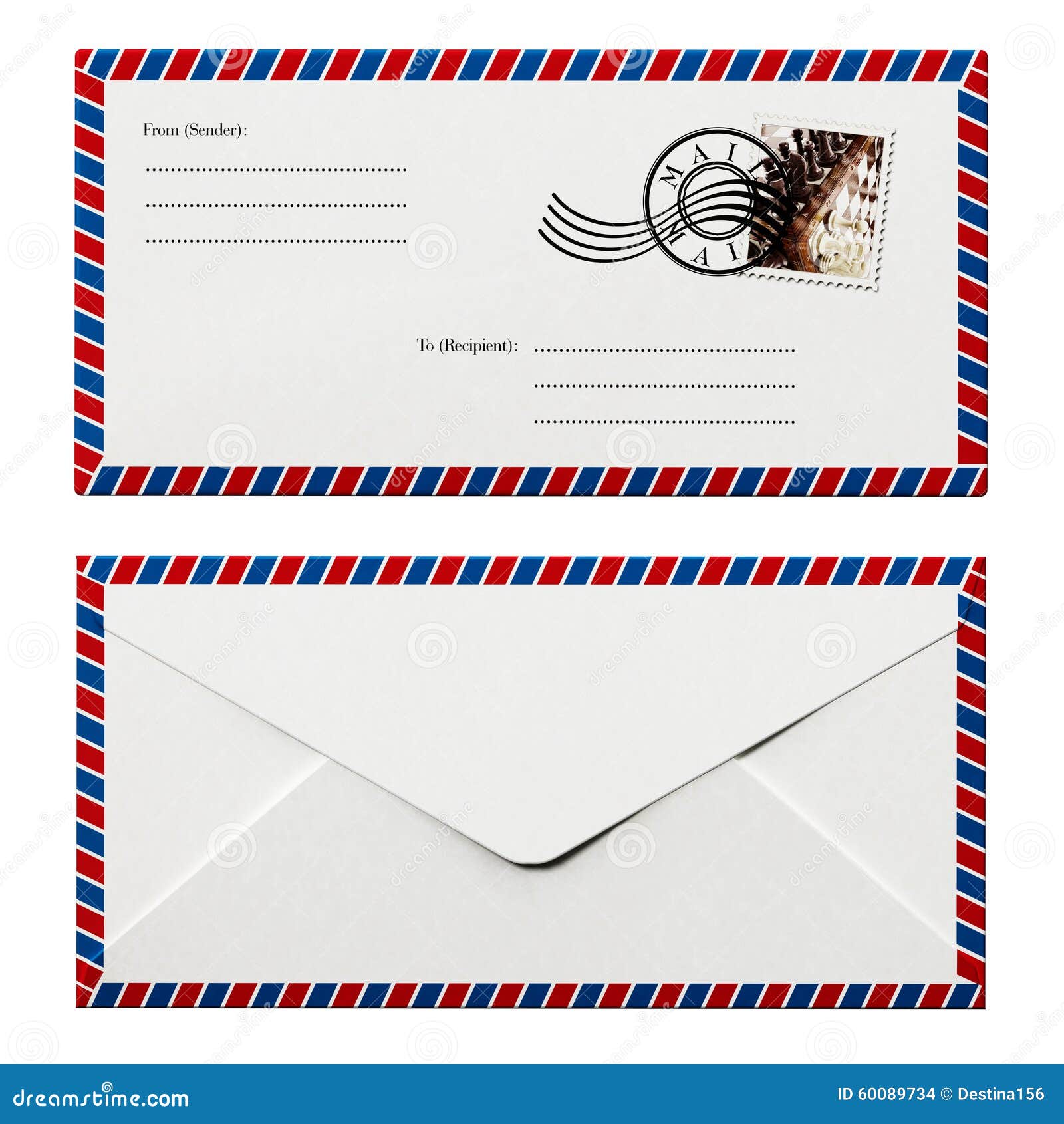 Enveloppe Front And Back Design Stock Photography | CartoonDealer.com ...