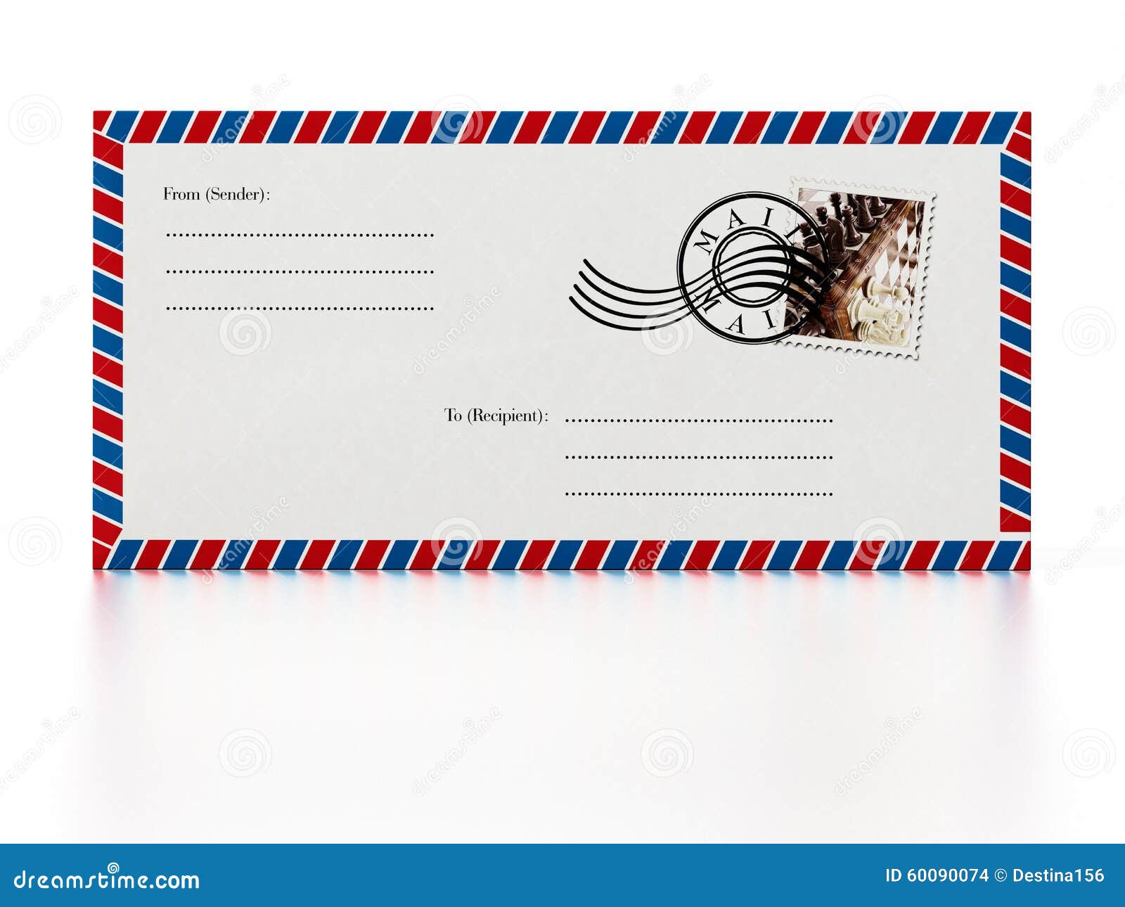 Enveloppe Front Back Side Design Stock Illustration - Illustration of ...