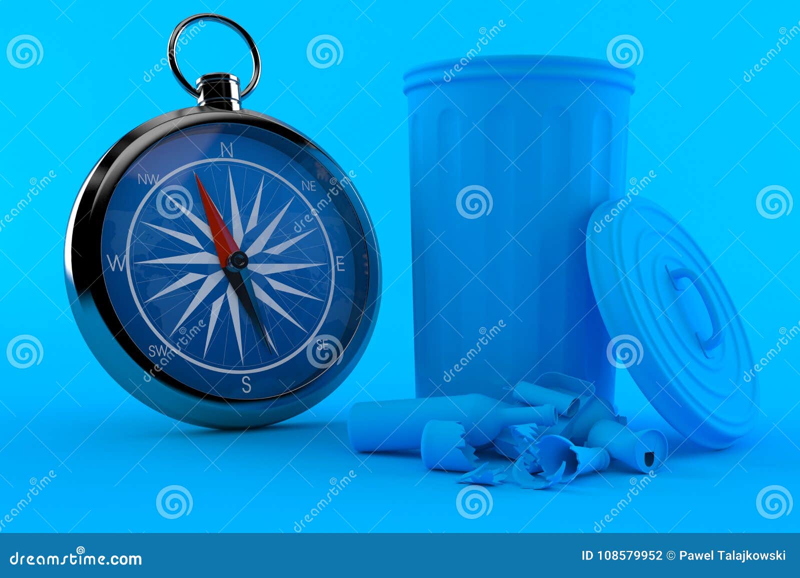 Environment Background with Compass Stock Illustration - Illustration ...