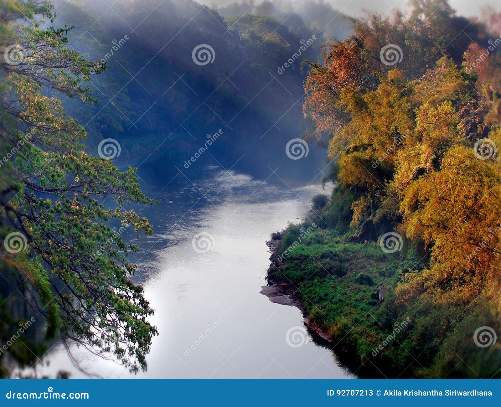The Environment Background with a River Stock Image - Image of ...