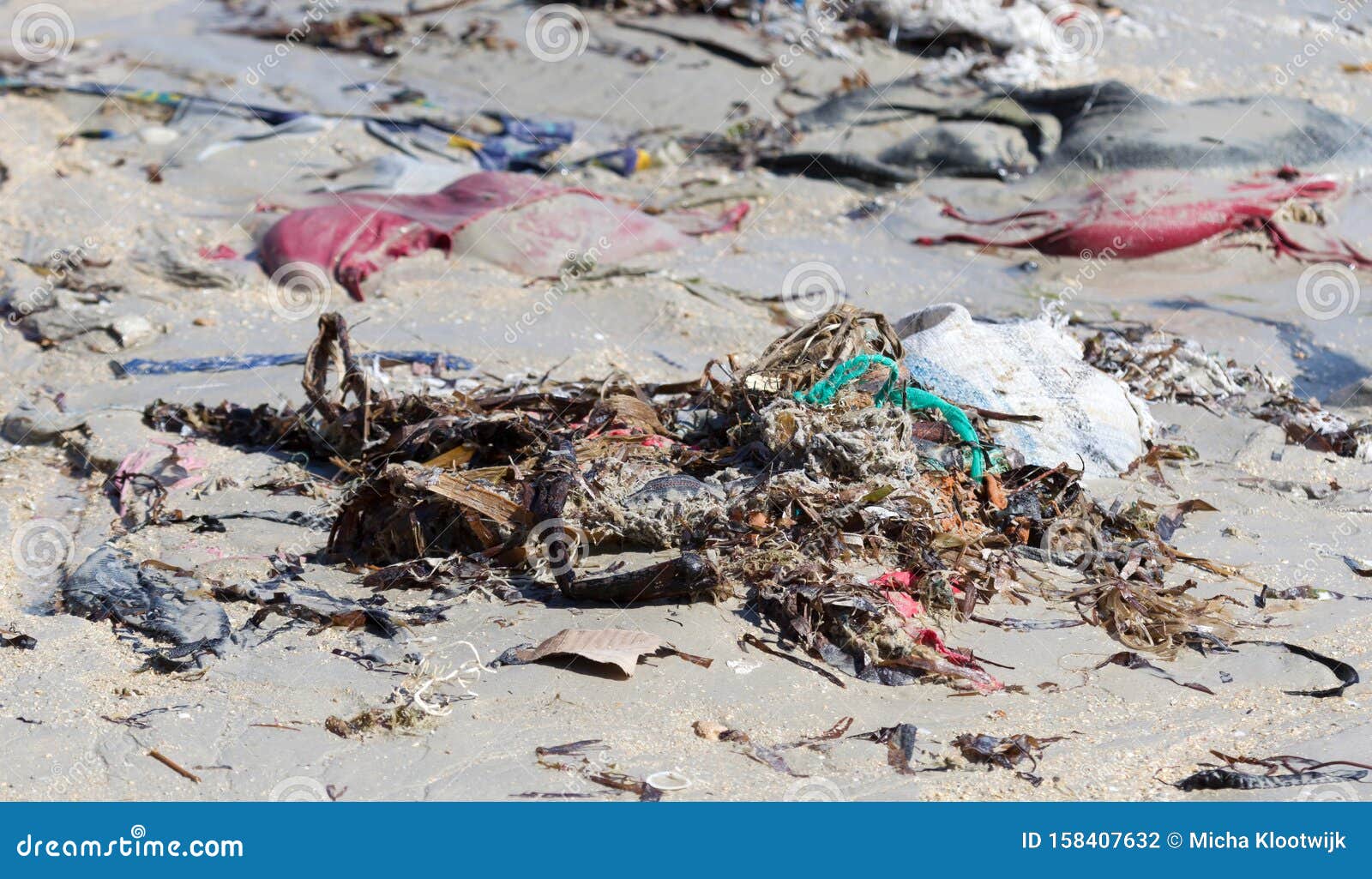 Environment Concept, Trash Pollution on the Beach Stock Photo - Image ...