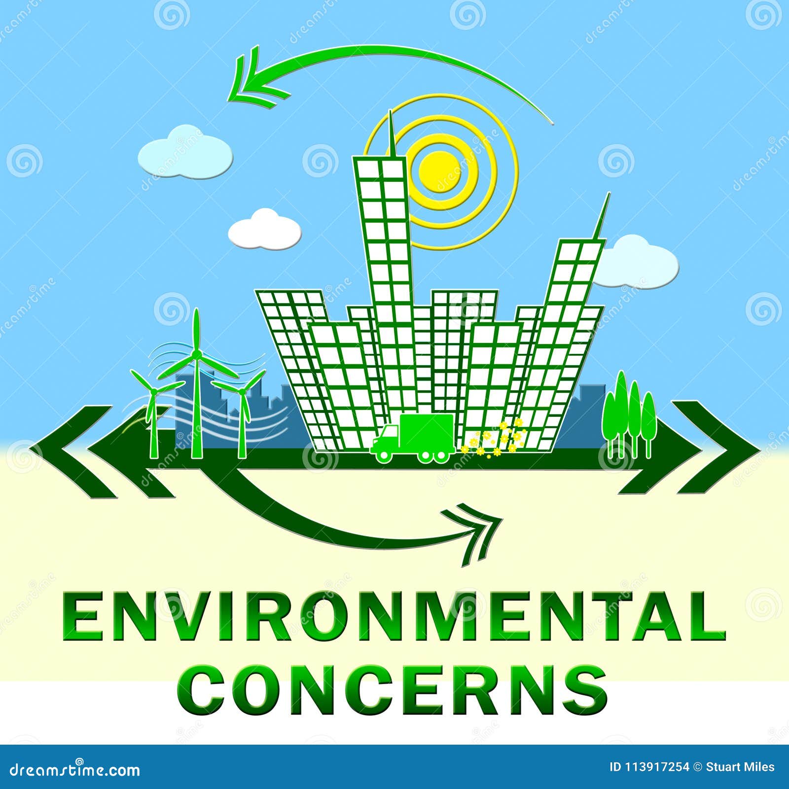 Environment Concerns Design Shows Nature 3d Illustration Stock ... Environment Concerns Design Shows Nature 3d Illustration Stock ...