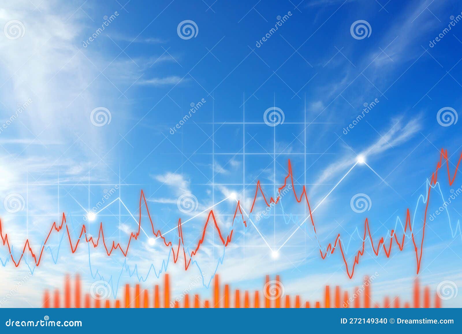 Environment Data Symbol Forecast for Meteorology. Business Chart Cloudy ...