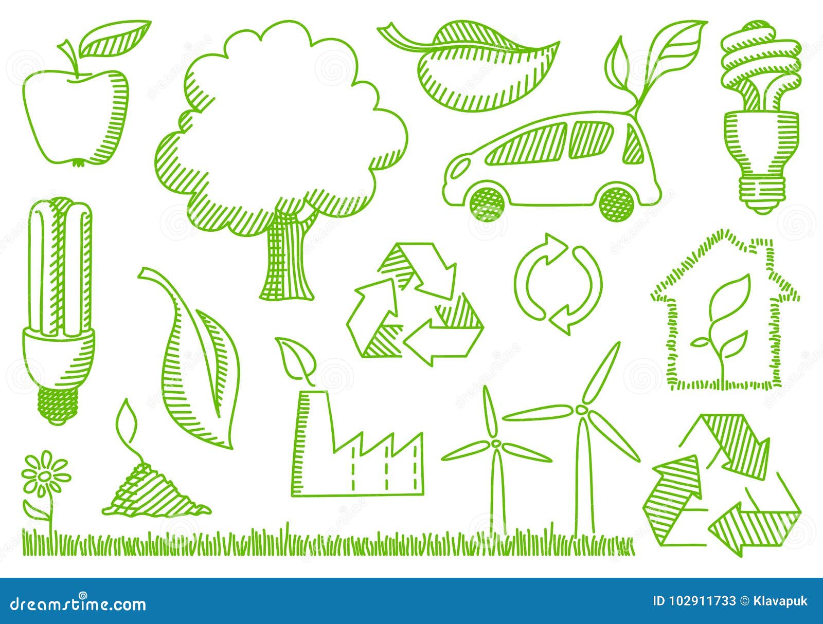 Environment doodles icons stock vector. Illustration of building ...