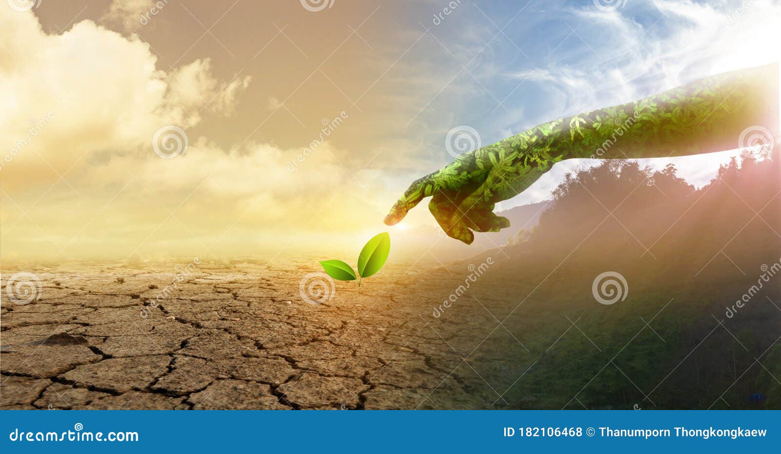 Environment Earth Day Hands from Nature are Helping People. Nature`s ...